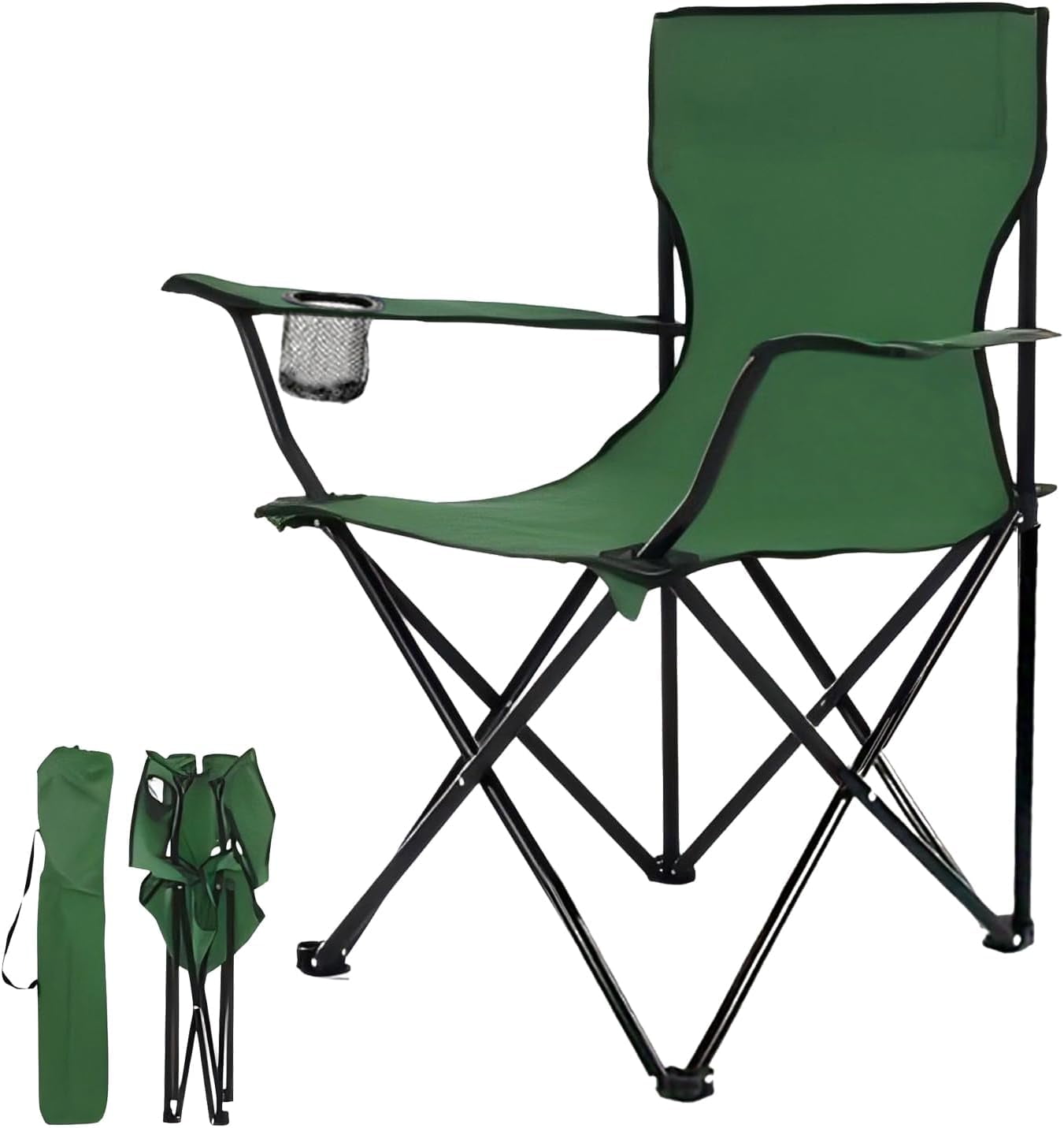 Adult Folding Lightweight Camp Chair, Folding Chair with A Cup Holder ...