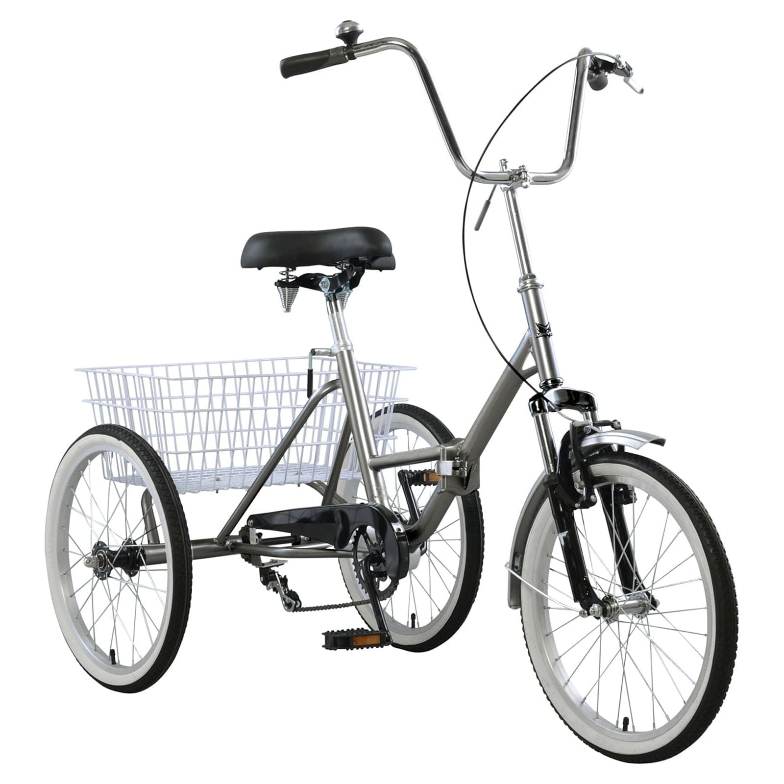 Adult Folding Tricycle Bike 3 Wheeler Bicycle Portable Tricycle 20 ...