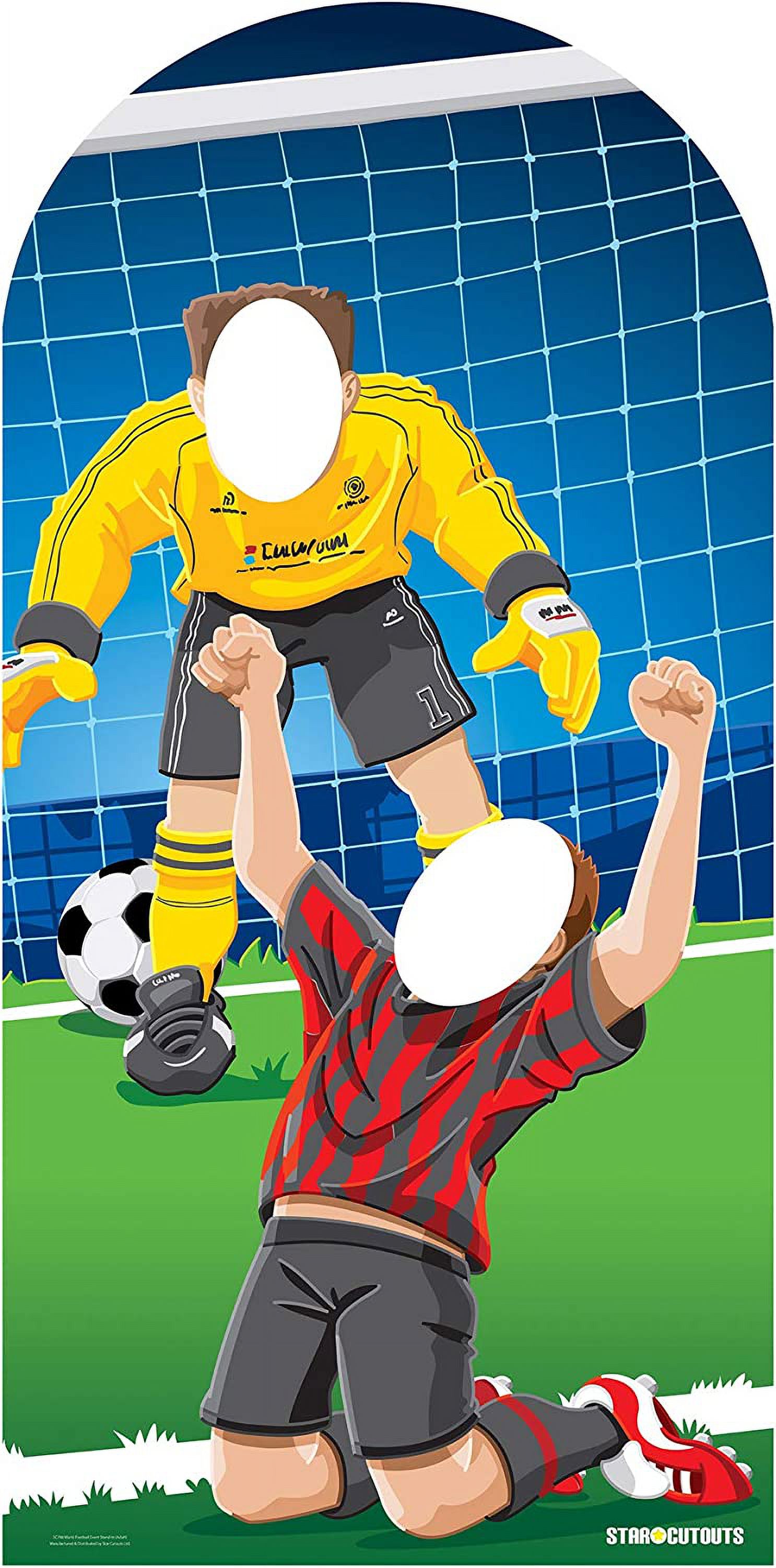 Adult Football (Soccer) Cardboard Cutout Stand-Up Party Prop Stand-In ...