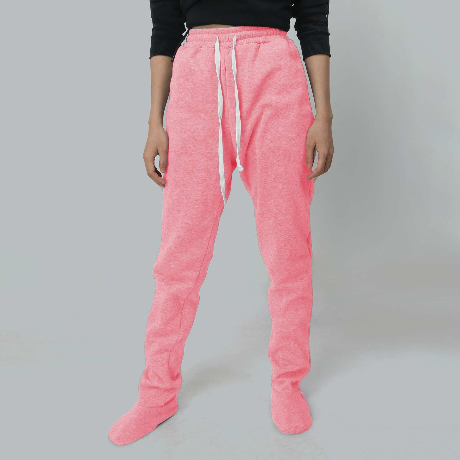 Adult Footie Pajamas Men Soft and Warm Adult Footed Sweatpants Footing ...