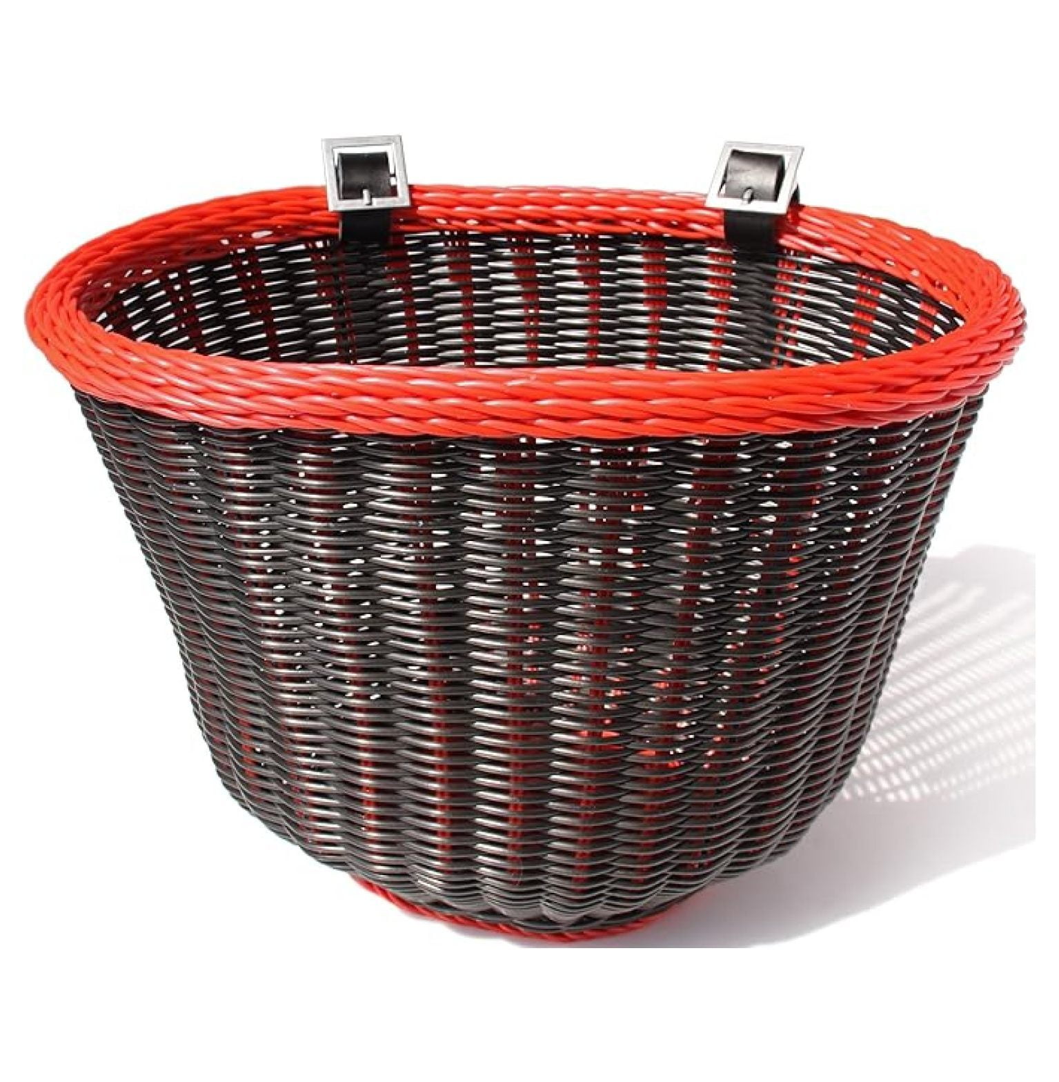 Adult Front Handlebar Bike Basket, All Weather, Water Resistant, Adjustable Leather Straps ...