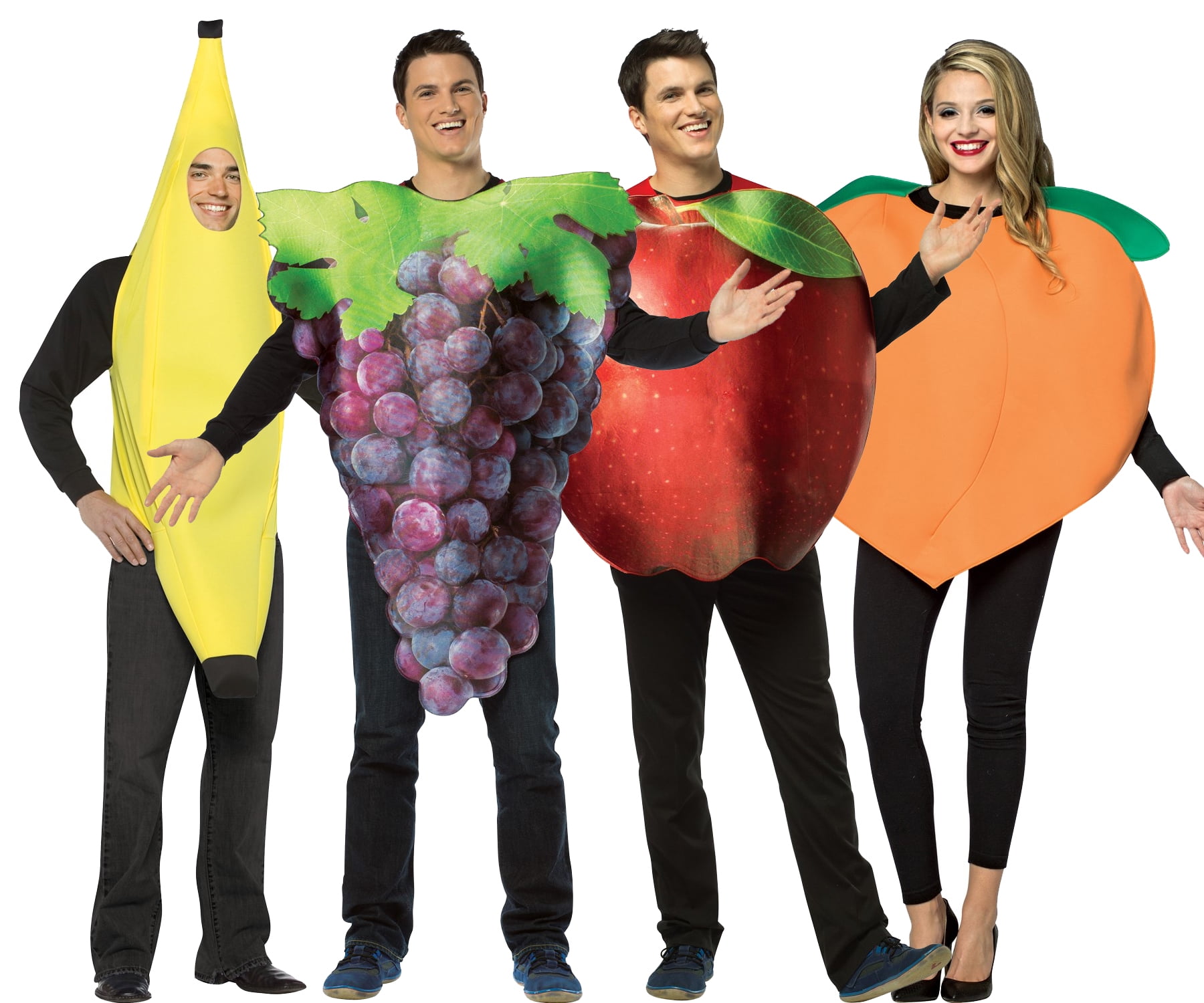 Funny Halloween Adult Fruit Group Costume Set - Food Family Theme ...