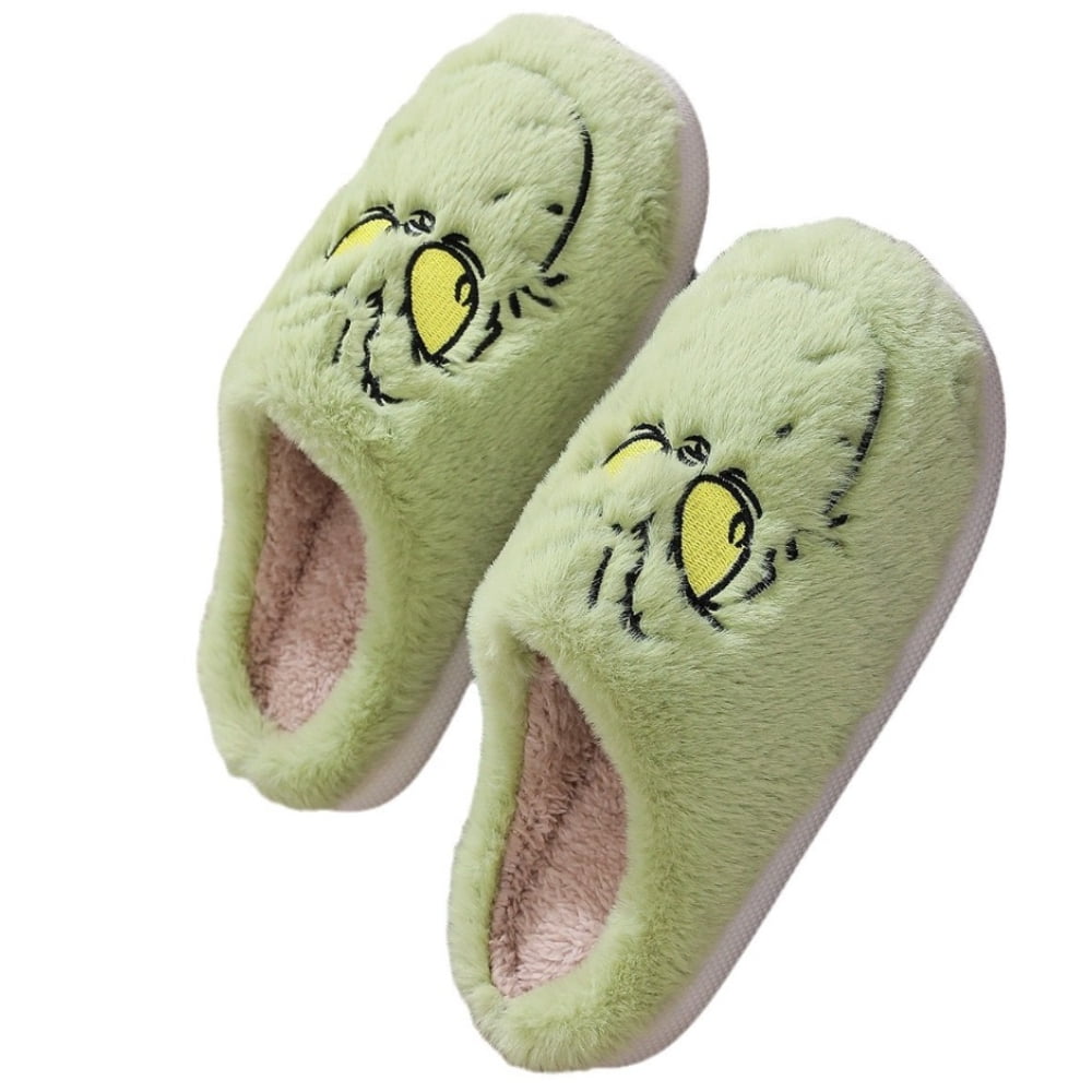 Adult G-rinch Slippers S-euss Character Green Slipper Accessories Furry ...