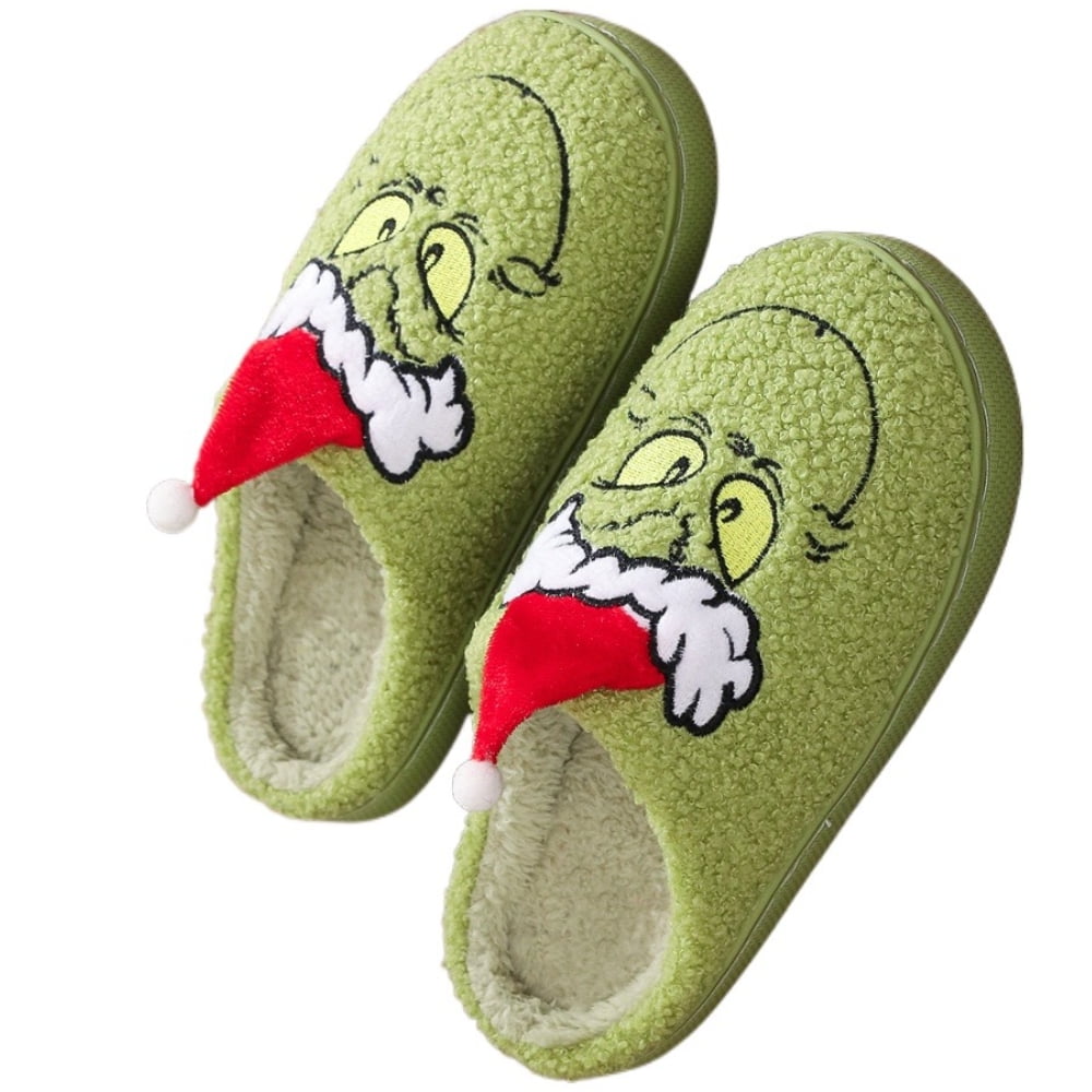 Adult G-rinch Slippers S-euss Character Green Slipper Accessories Furry ...