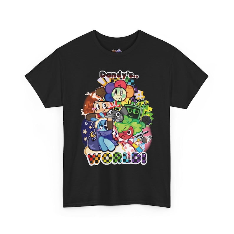 Adult Gamer Character Graphic Dandy’s T-Shirt Cartoon Style Worldd ...
