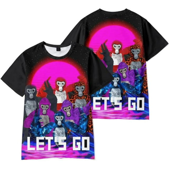 Adult Games Gorilla Tag T-Shirt Monke Merch Short Sleeve for Men ...
