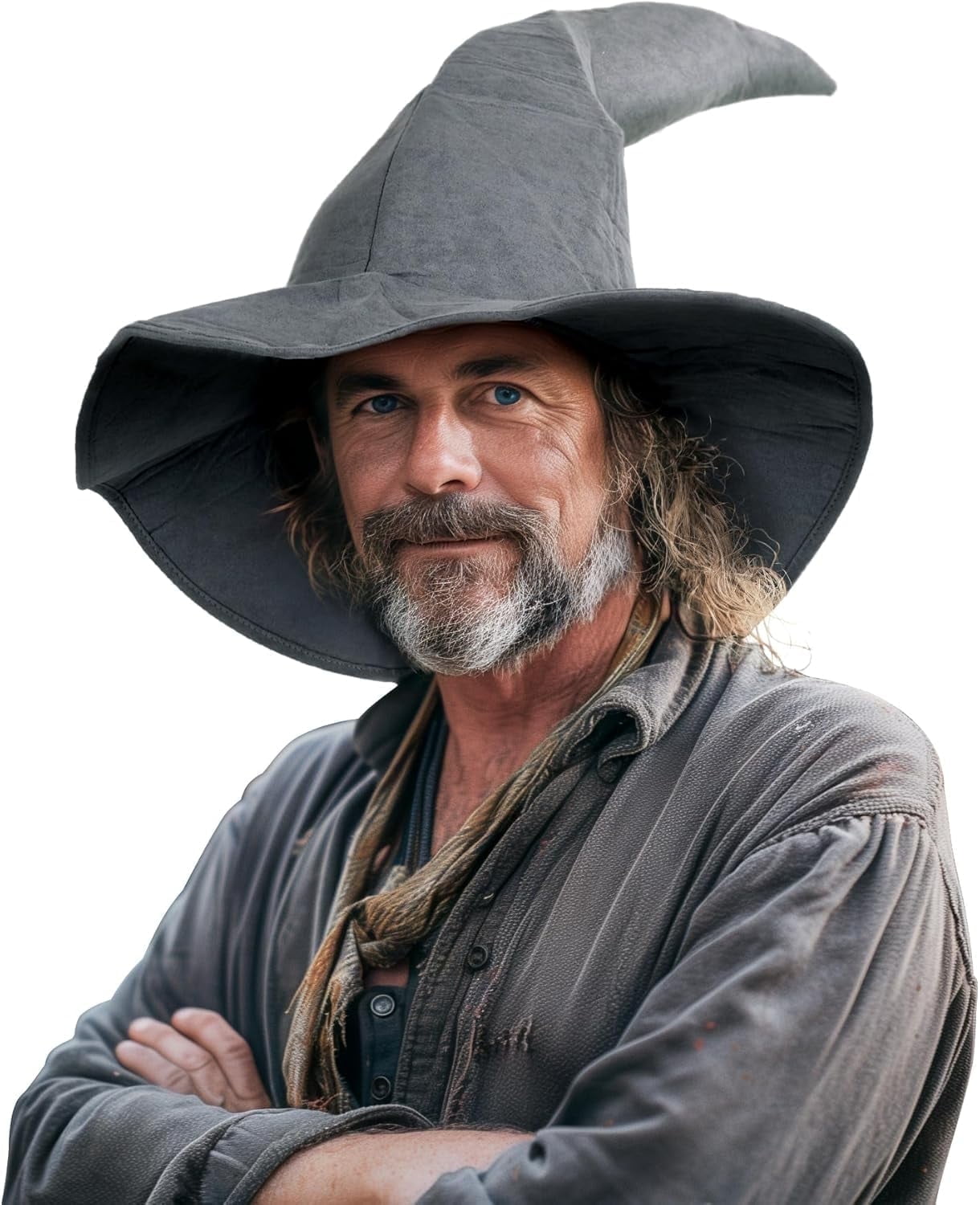 Adult Gray Wizard Hat Witch Large Sorcerer Costume Hats Accessory ...