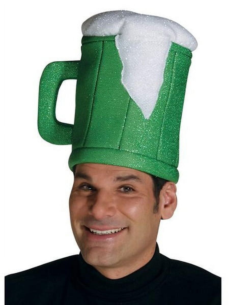 Adult Green Beer Mug Costume Hat - Walmart.com