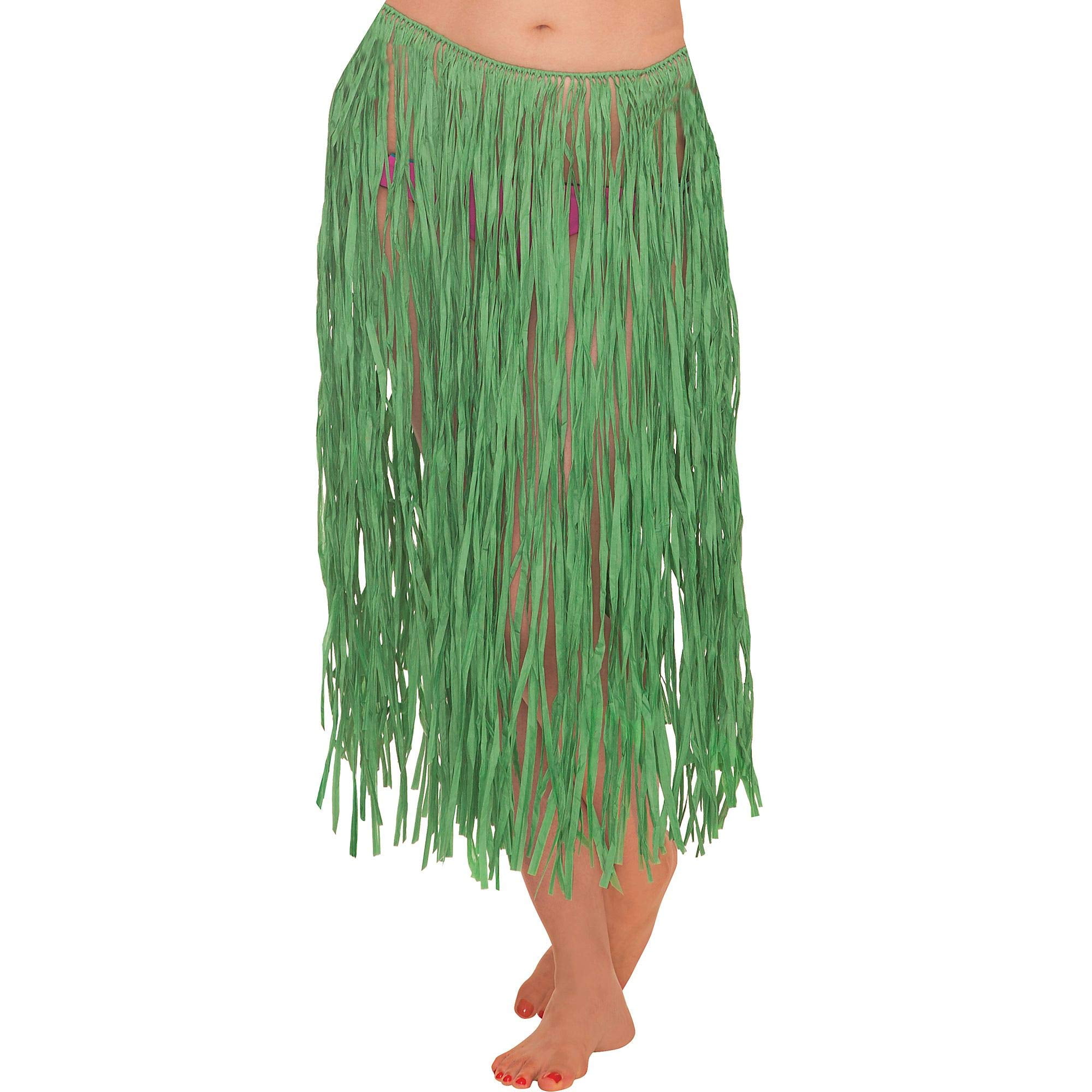 Adult Green Tropical Hula Grass Skirt - 28" x 31" (1 Count) - Perfect ...