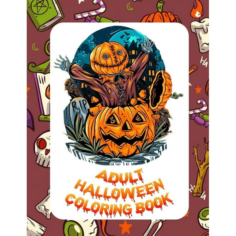 halloween coloring book cover page