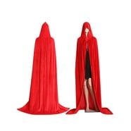Zando Red Cloak with Hood Kids Hooded Cloak Cape Velvet Cloak Cape with ...