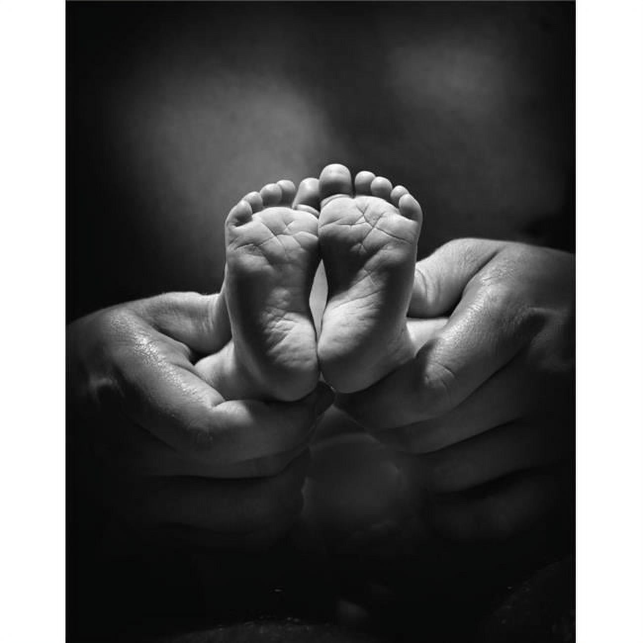 Adult Hands Holding Bare Baby Feet Poster Print - 28 x 36 - Large ...
