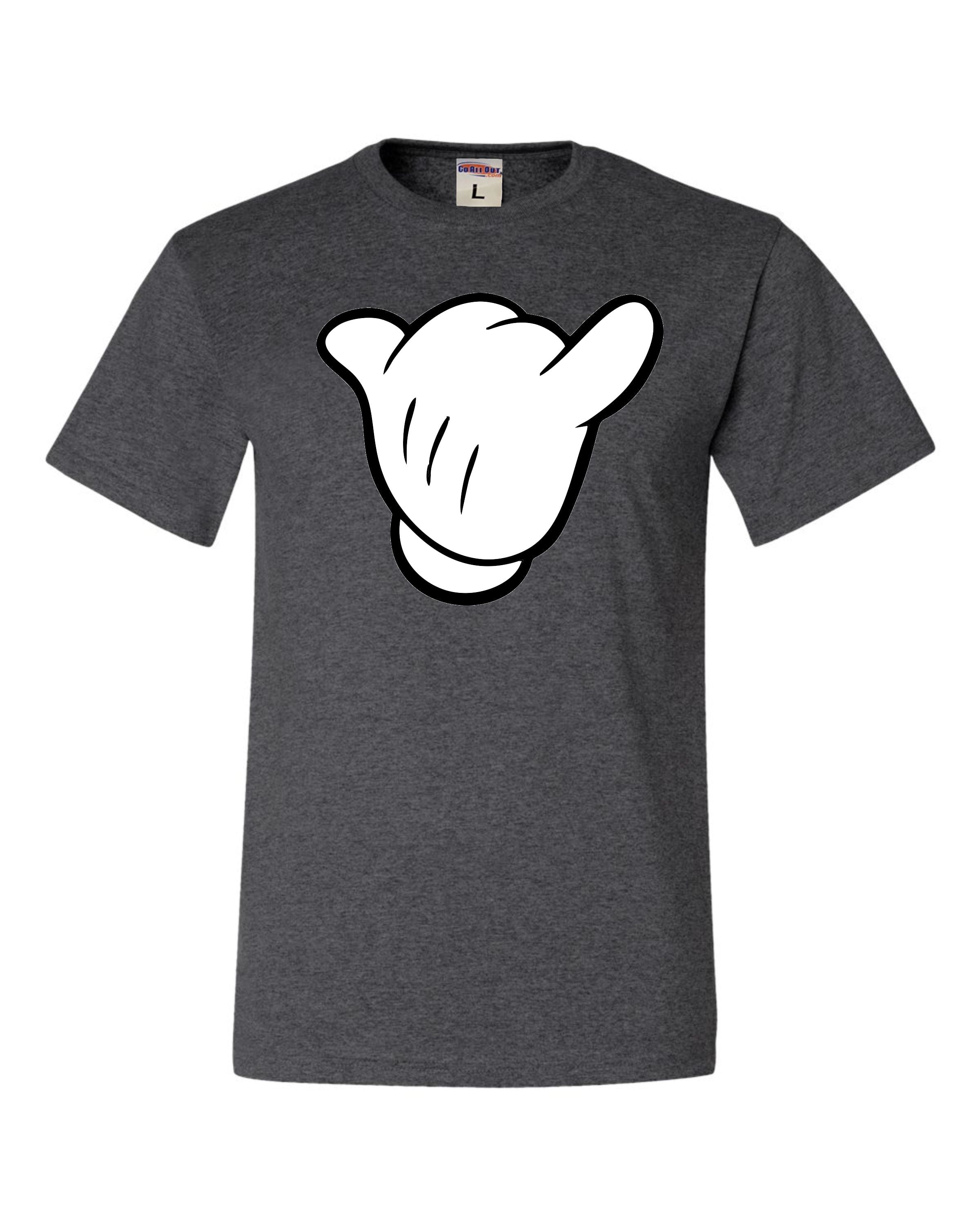 Adult Hang Loose Cartoon Hand Mickey Shaka Sign T-Shirt - Walmart.com