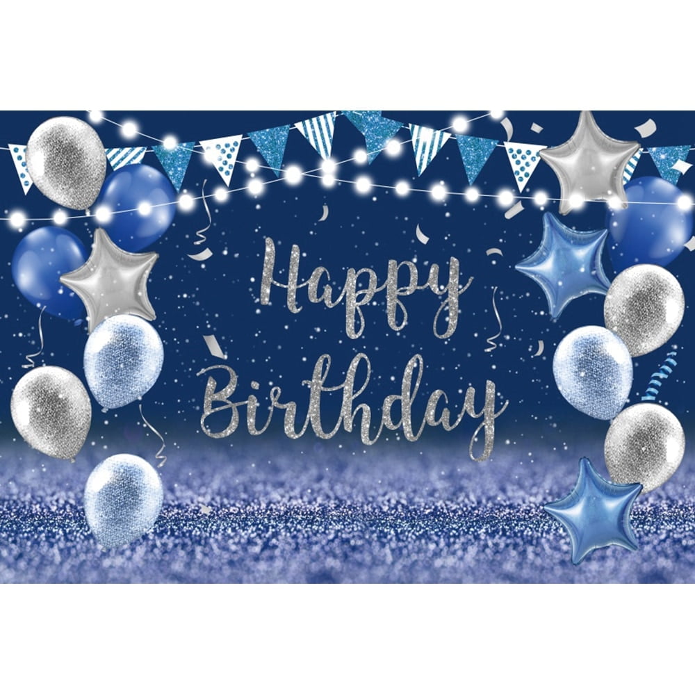 Adult Happy Birthday Photography Backdrop Gold Glitter Balloon 18 21 30 ...
