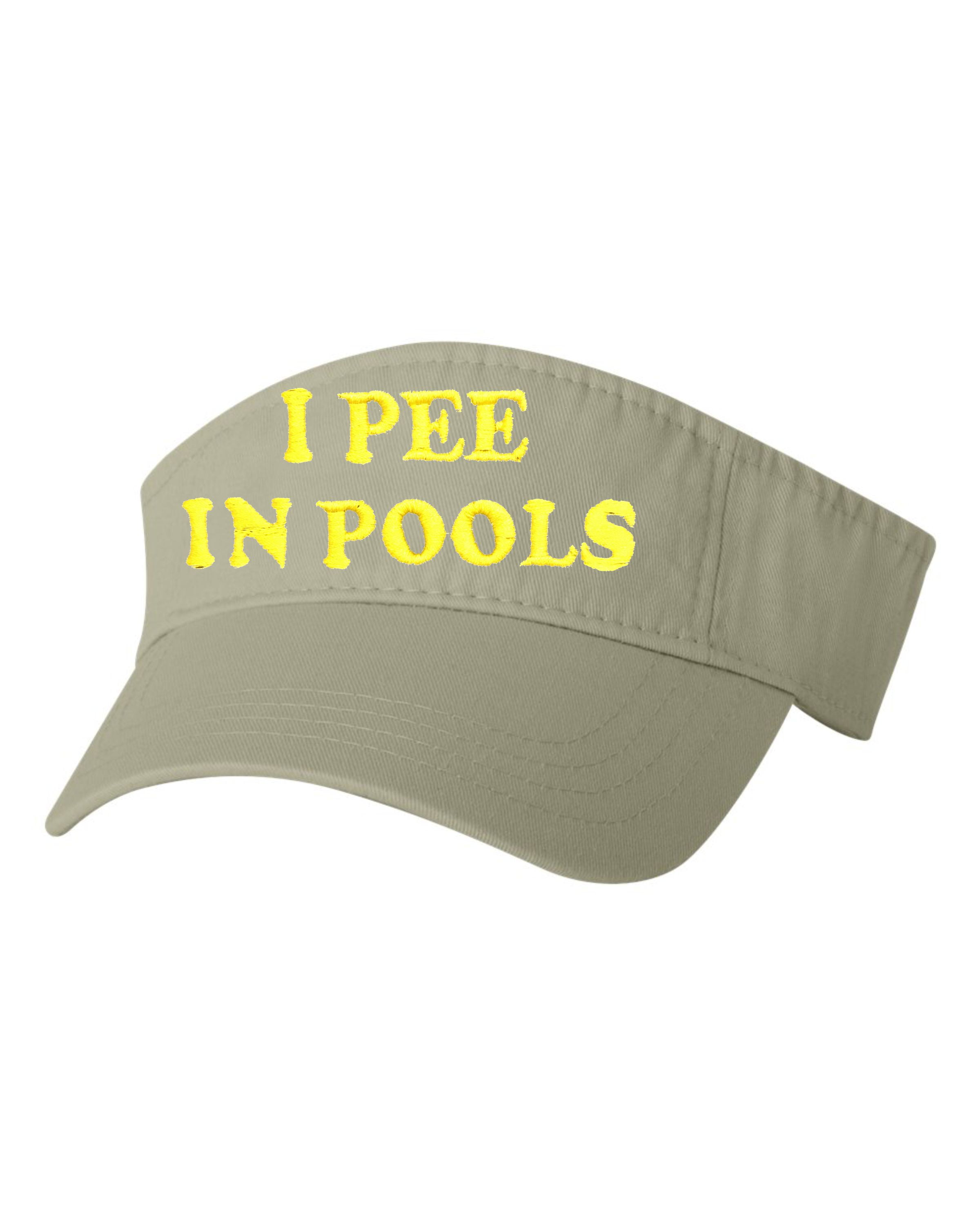 Adult I Pee In Pools Embroidered Visor Dad Hat - Walmart.com