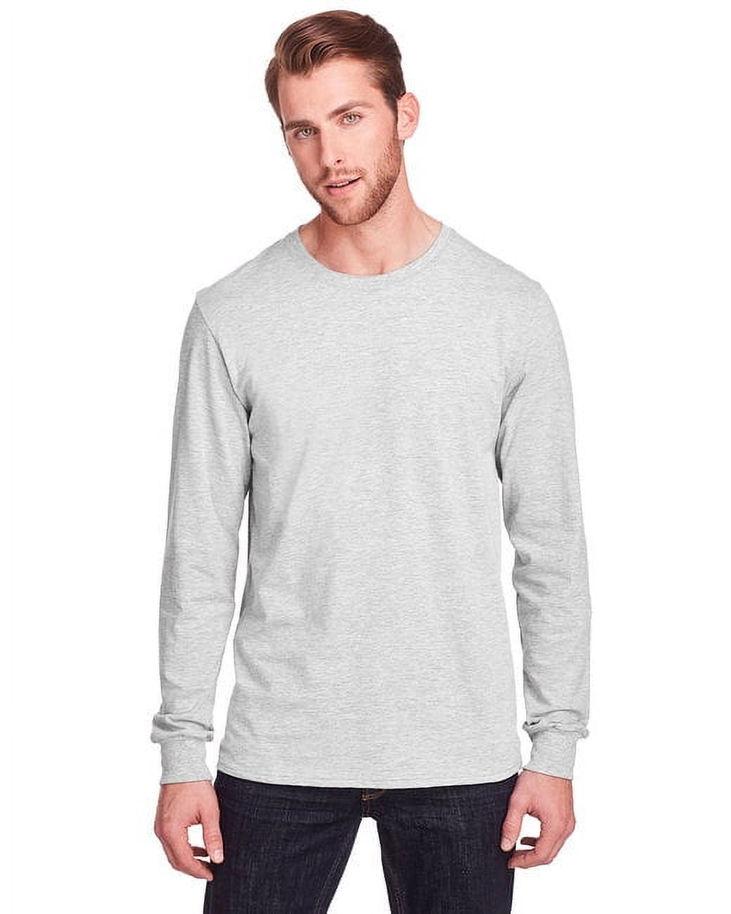 Adult ICONIC™ Long Sleeve T-Shirt OATMEAL HEATHER L - Walmart.com