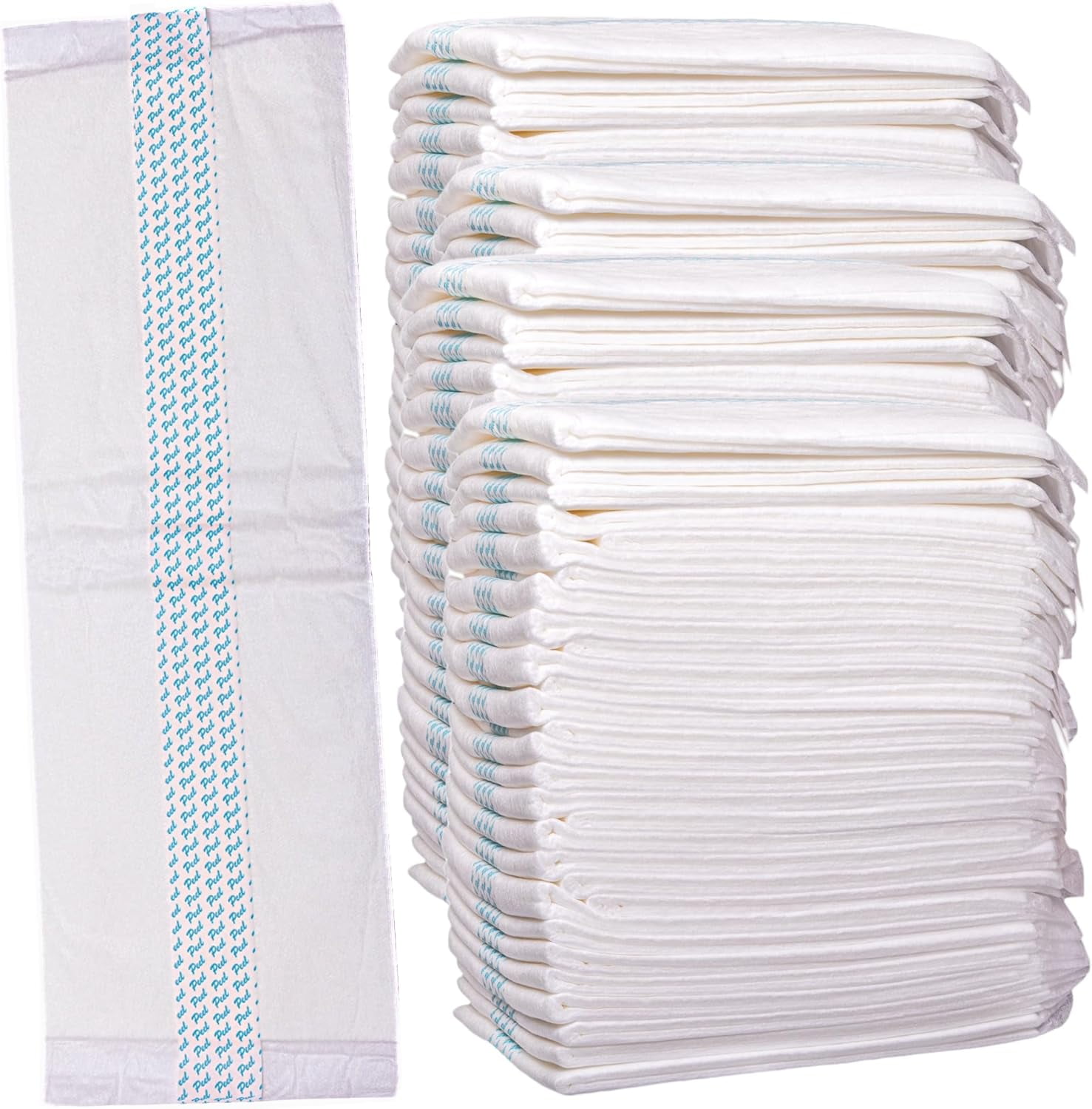 Adult Incontinence Booster Pads Extra Absorbent with Adhesive [Large 3. ...