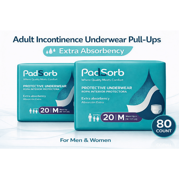 Adult Incontinence Underwear Pull-Ups, Extra Absorbency, Disposable ...