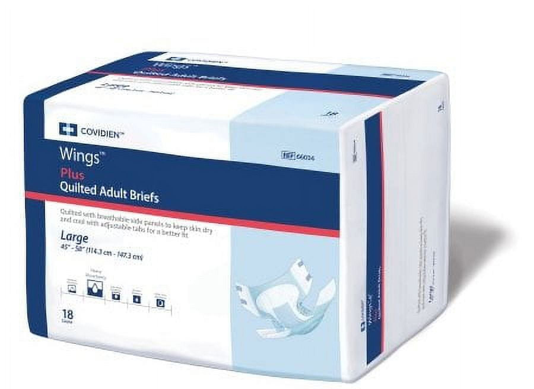 Adult Incontinent Brief Wings Tab Closure Large Disposable Heavy ...