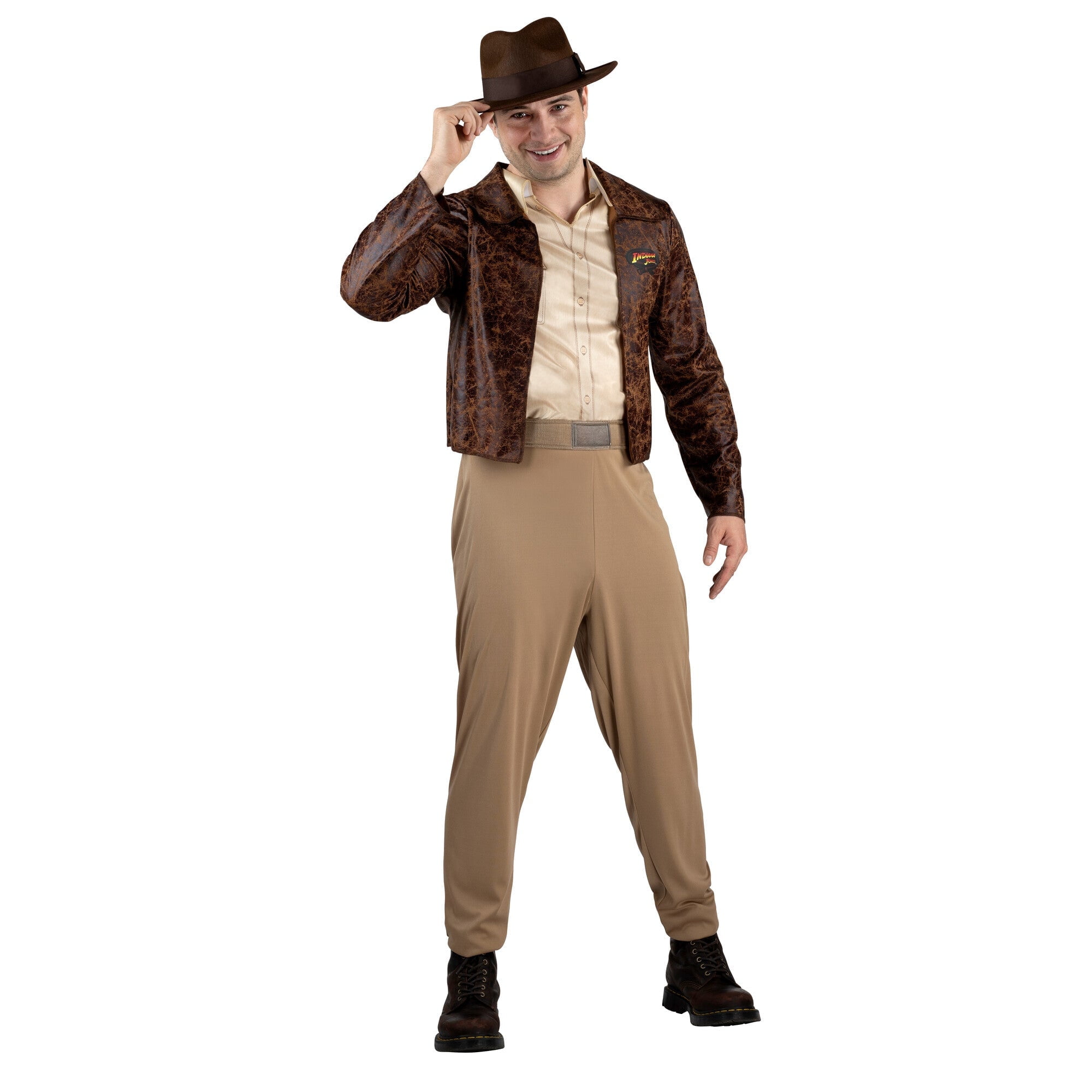 Jazware Adult Indiana Jones Men's Deluxe Costume, High-Quality ...