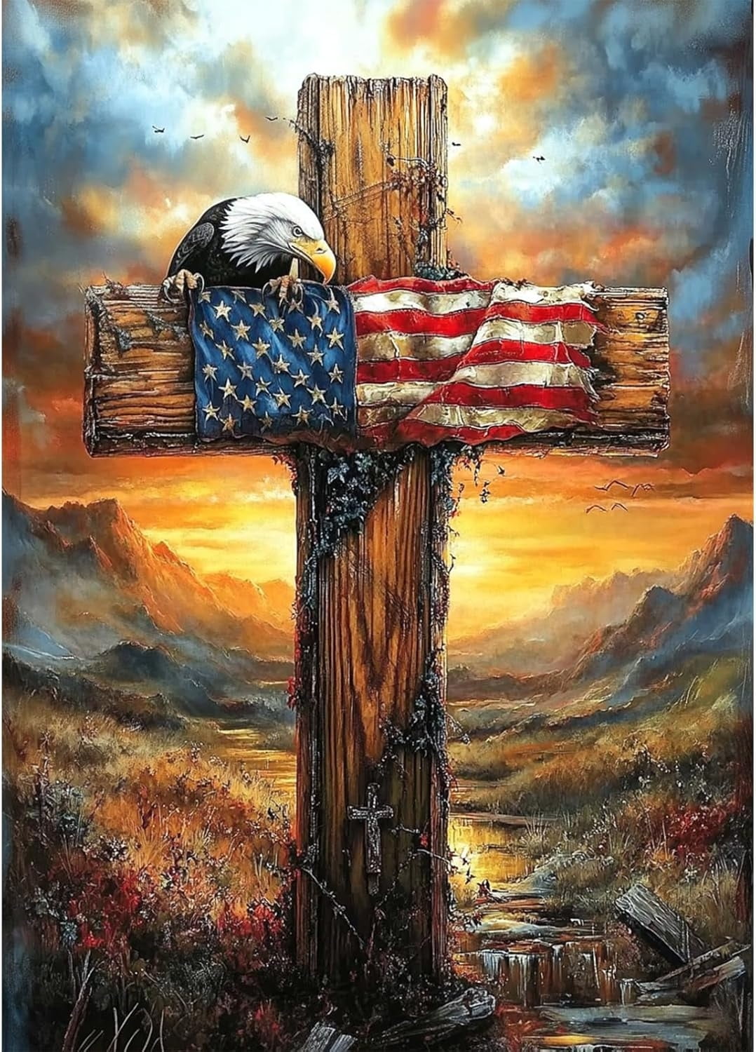 Adult Jesus Cross Diamond Art Set, Beginner Crown of Thorns Diamond ...