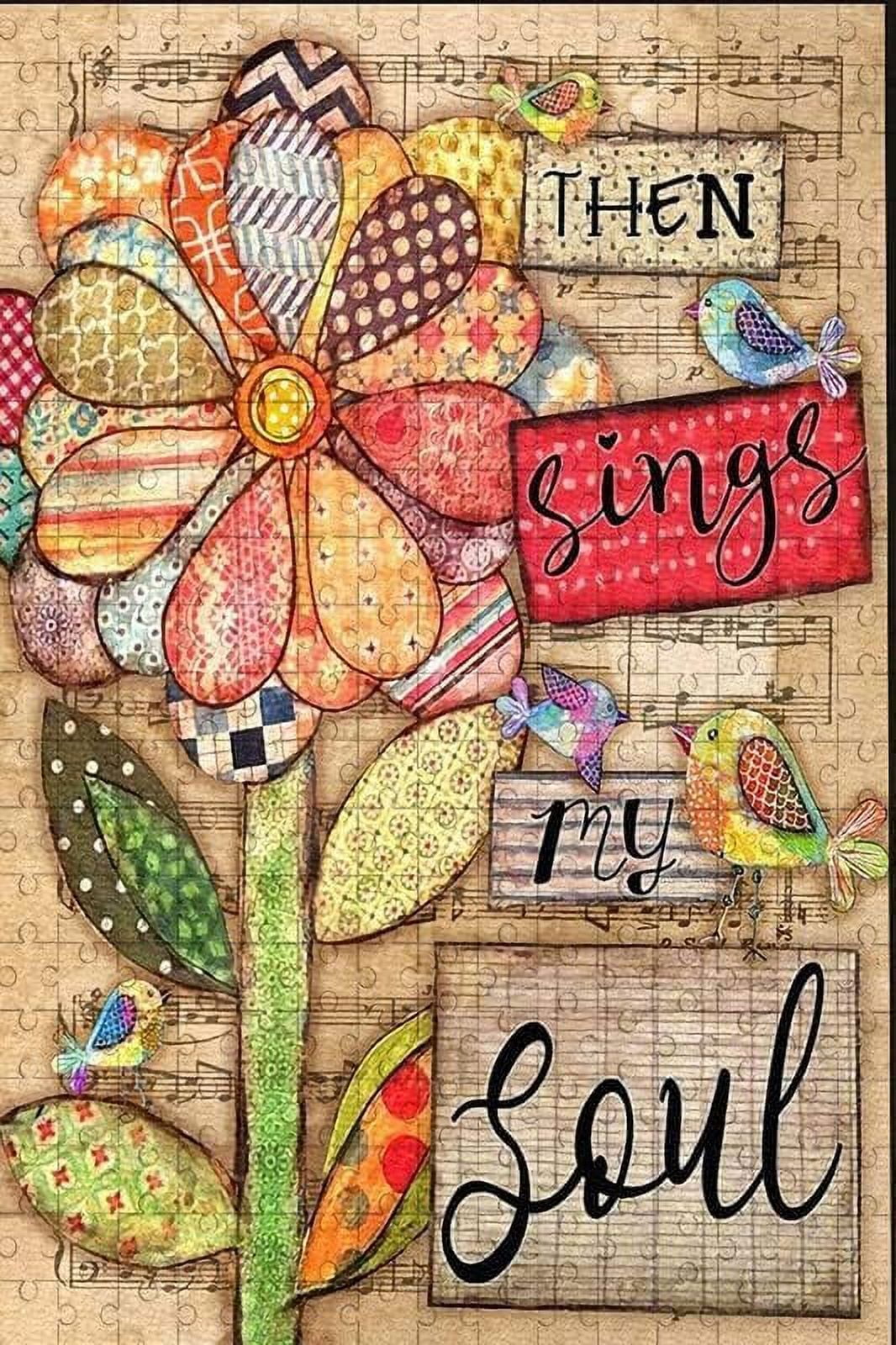 Adult Jigsaw Puzzle 500 Pieces Birds Then Sings My Soul Colorful Jigsaw ...