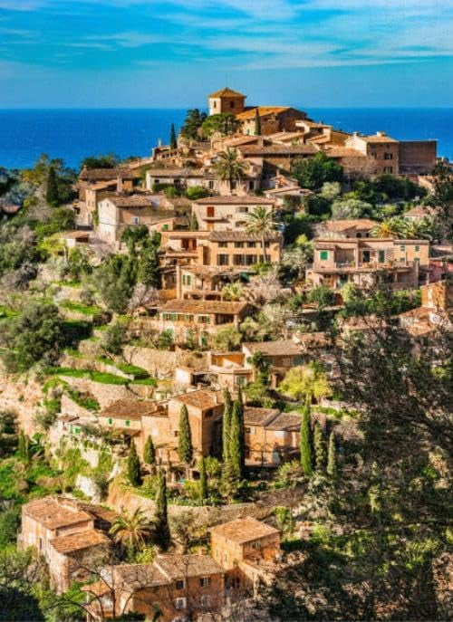 Adult Jigsaw Puzzle Old Mediterranean Village The Mountains Majorca ...