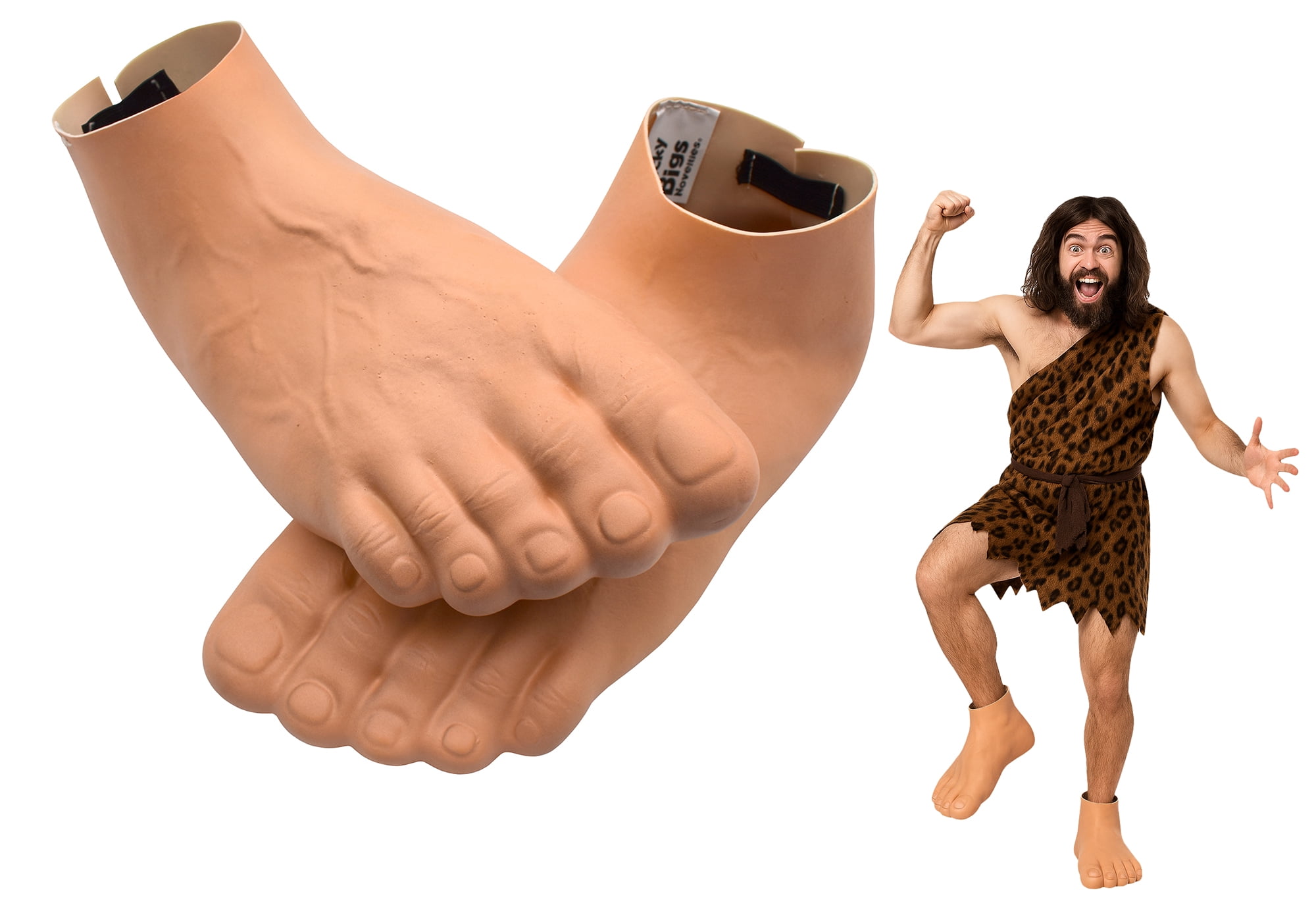 Nicky Bigs Novelties Big Yeti Latex Costume Slippers - Realistic ...