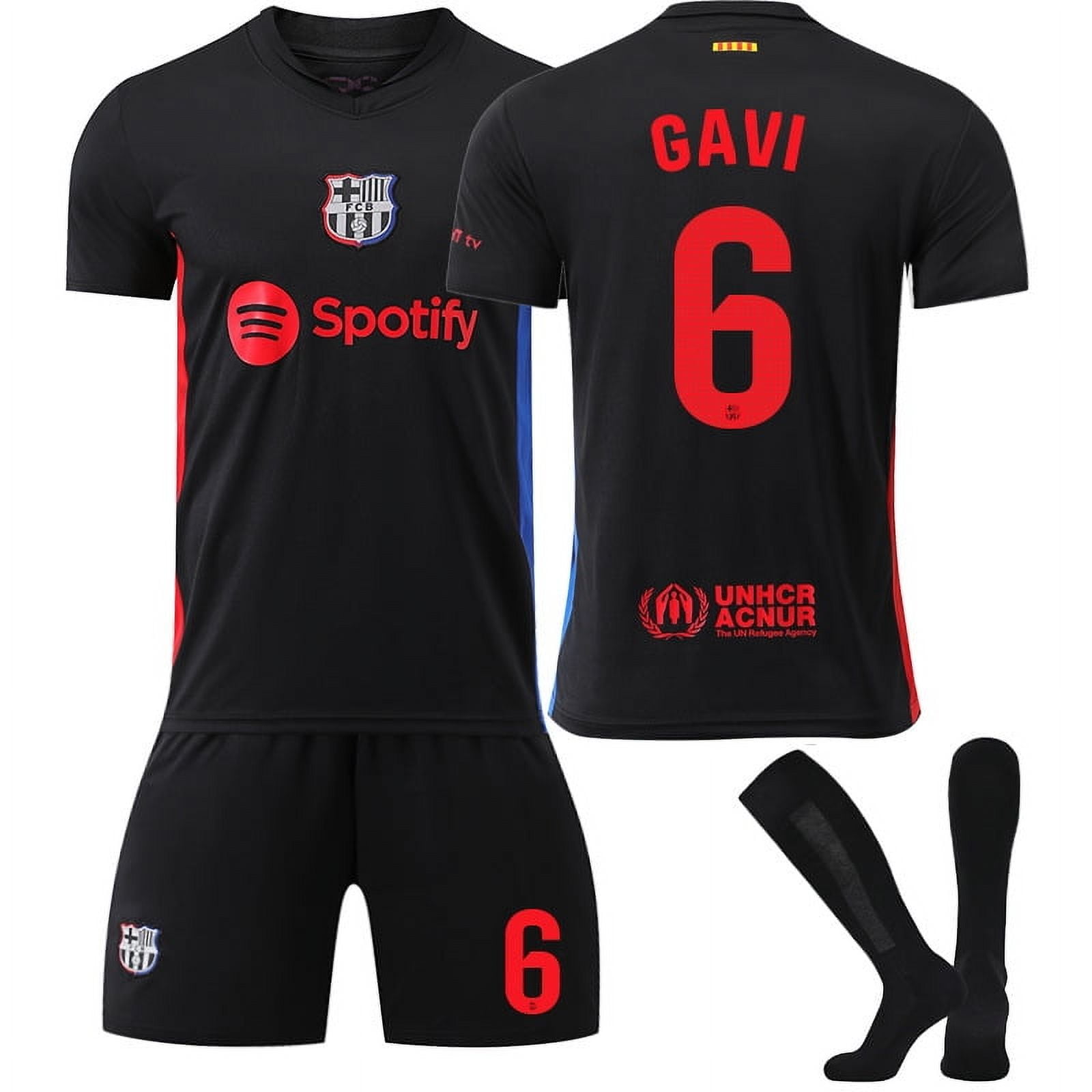 Adult/Kids 2425 NEW Barcelona Away No.6 GAVI Football Jersey - Walmart.com