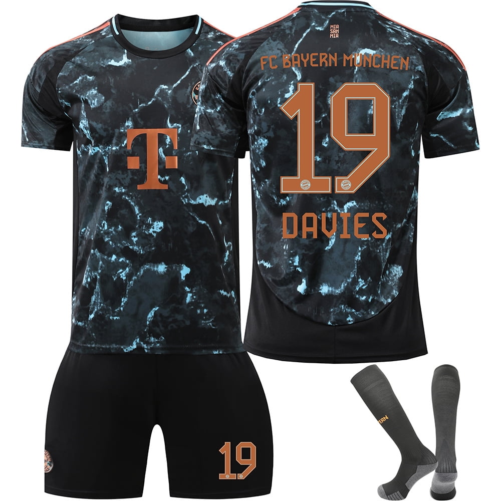 Adult/Kids 2425 NEW Bayern Away DAVIES No. 19 Football Jersey - Walmart.com