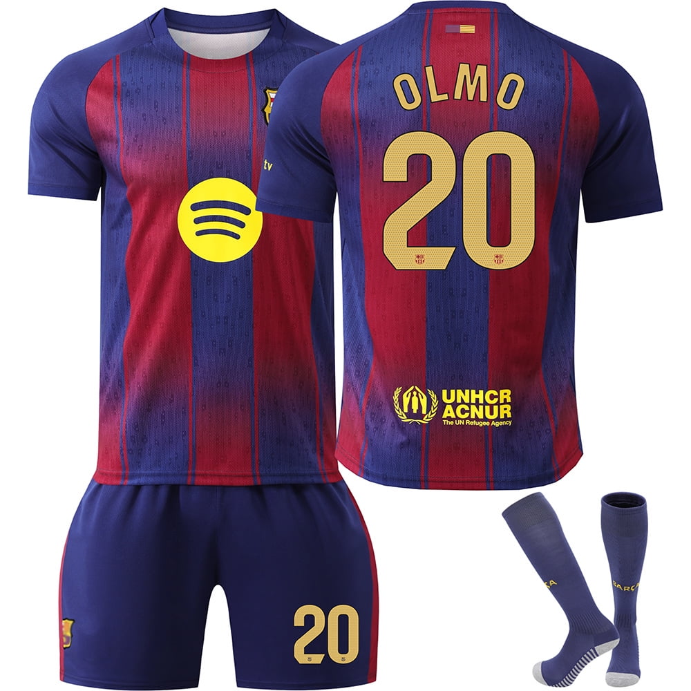 Adult/Kids 2526 NEW Barcelona Home No.20 OLMO Football Jersey - Walmart.com