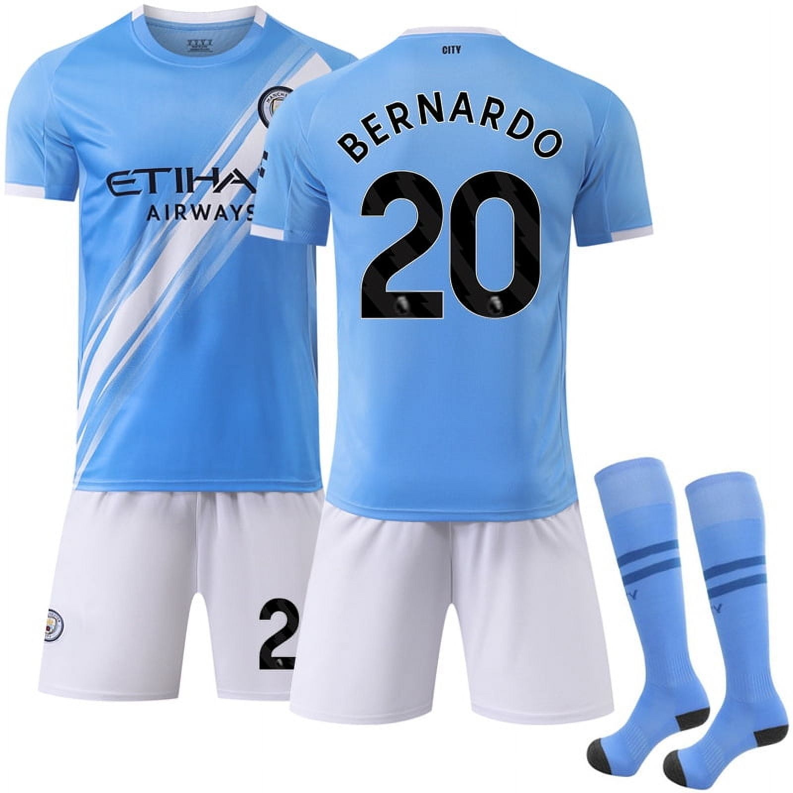 Adult/Kids 2526 NEW Manchester City Home No.20 BERNARDO Football Jersey ...