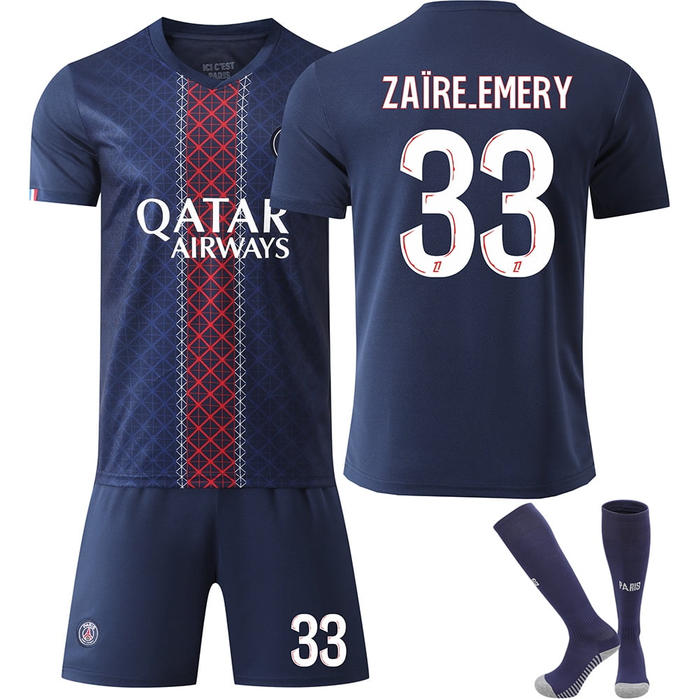 Adult/Kids 2526 NEW Paris Home ZAIRE.EMERY No.33 Football Jersey ...