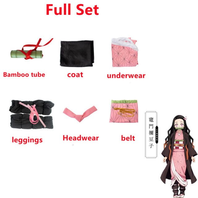 Adult Kids Anime Demon Slayer Kimetsu no Yaiba Kamado Nezuko Kimono ...
