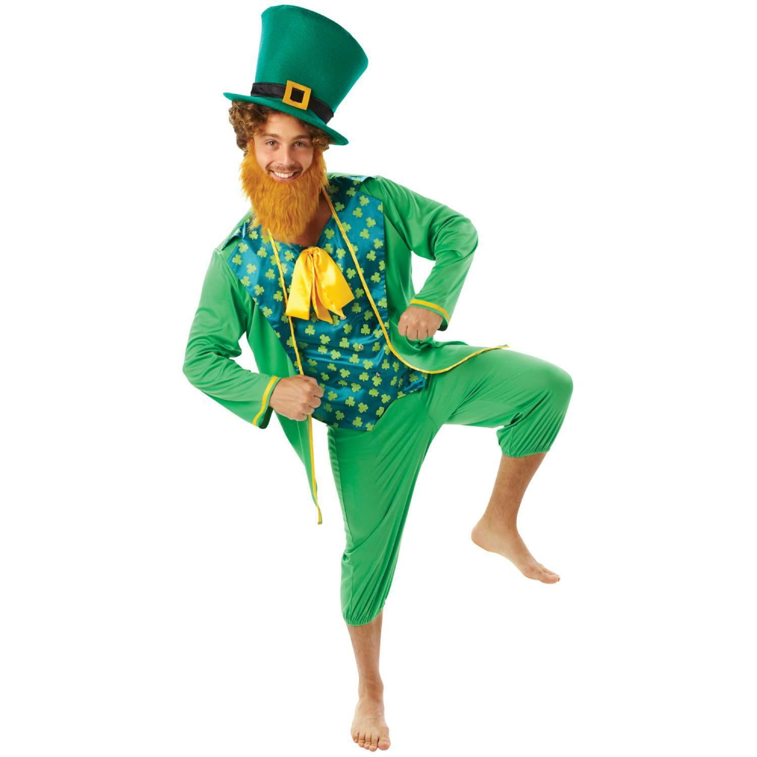 Adult Leprechaun Costume Generic X Large Male Green Fancy Dress Party ...