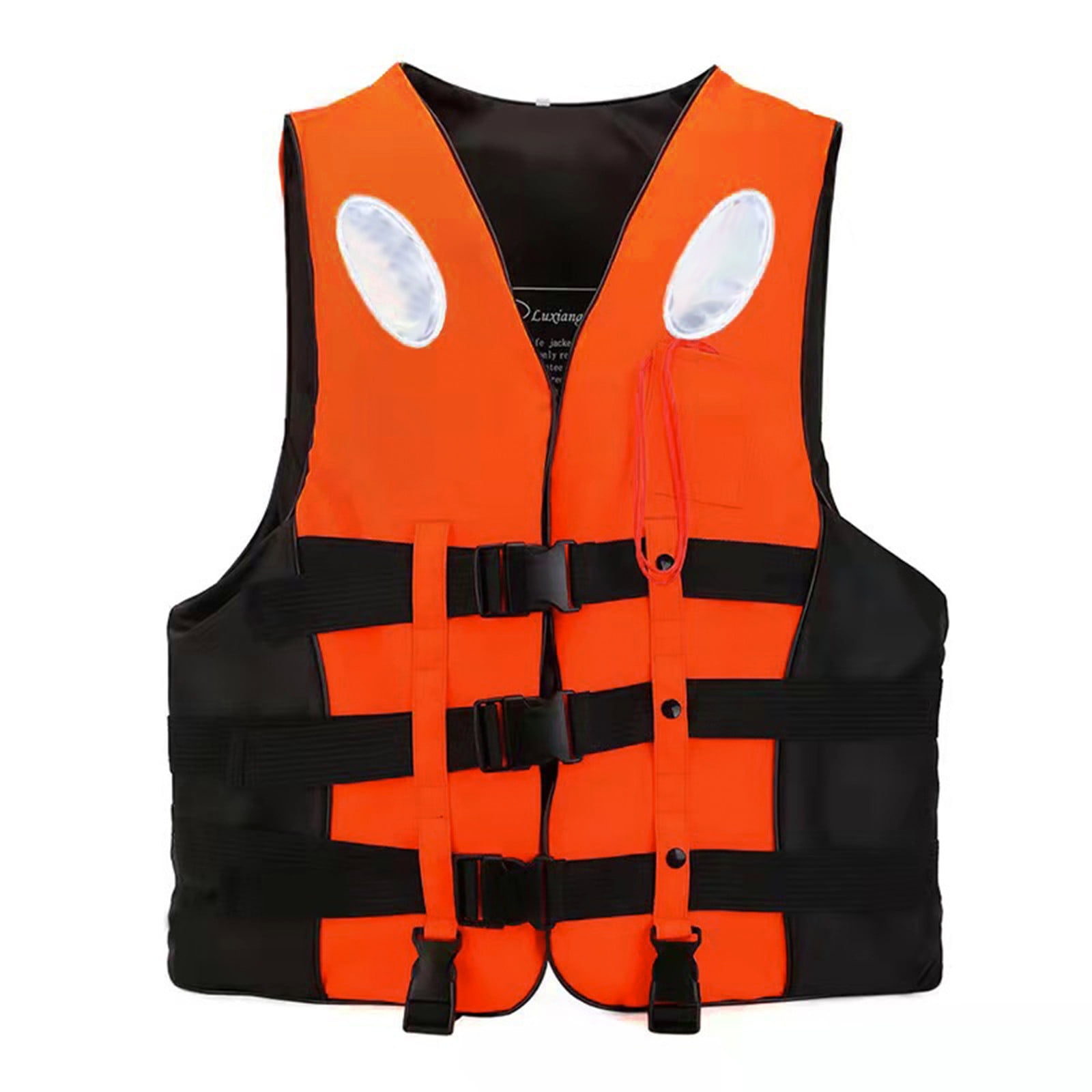 Adult Life Jacket, Adjustable Buoyancy Vest with Reflective Strips ...