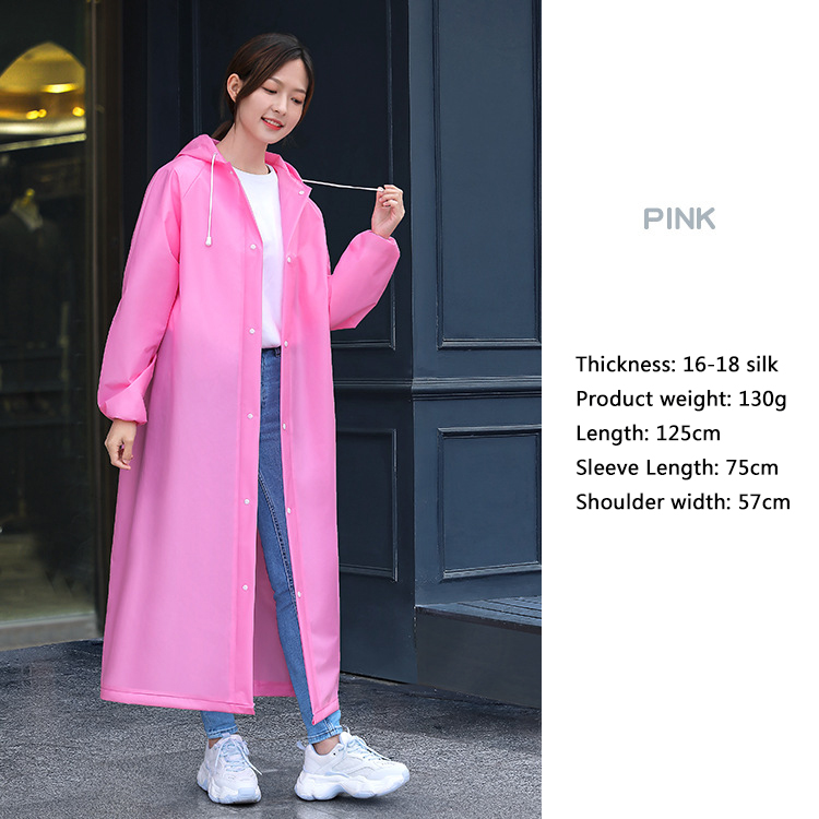 Adult Long Raincoats EVA Impermeable Waterproof Rain Coat Men Women ...