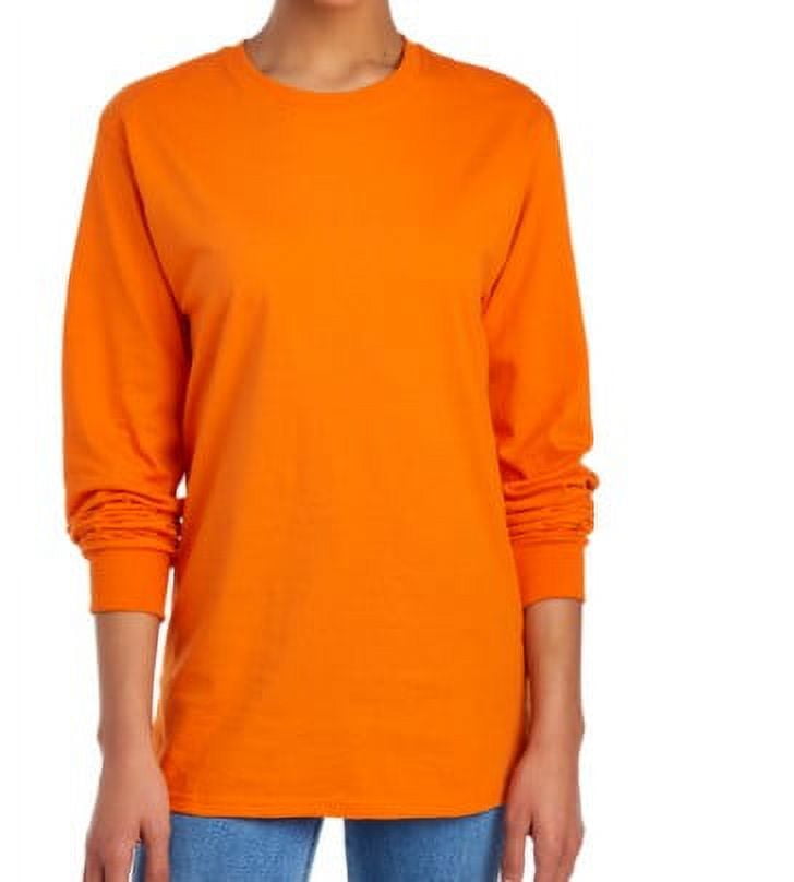 Adult Long Sleeve 2 Hit Desgn 2 - Orange 2X - Walmart.com