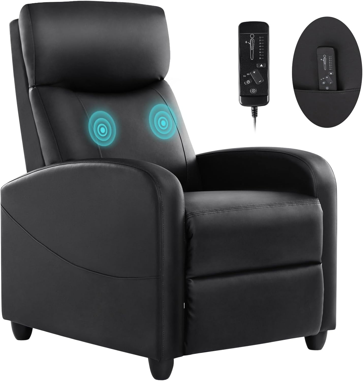 Adult Lounge Chair, Cushioned Seat with Adjustable Modern Backrest ...
