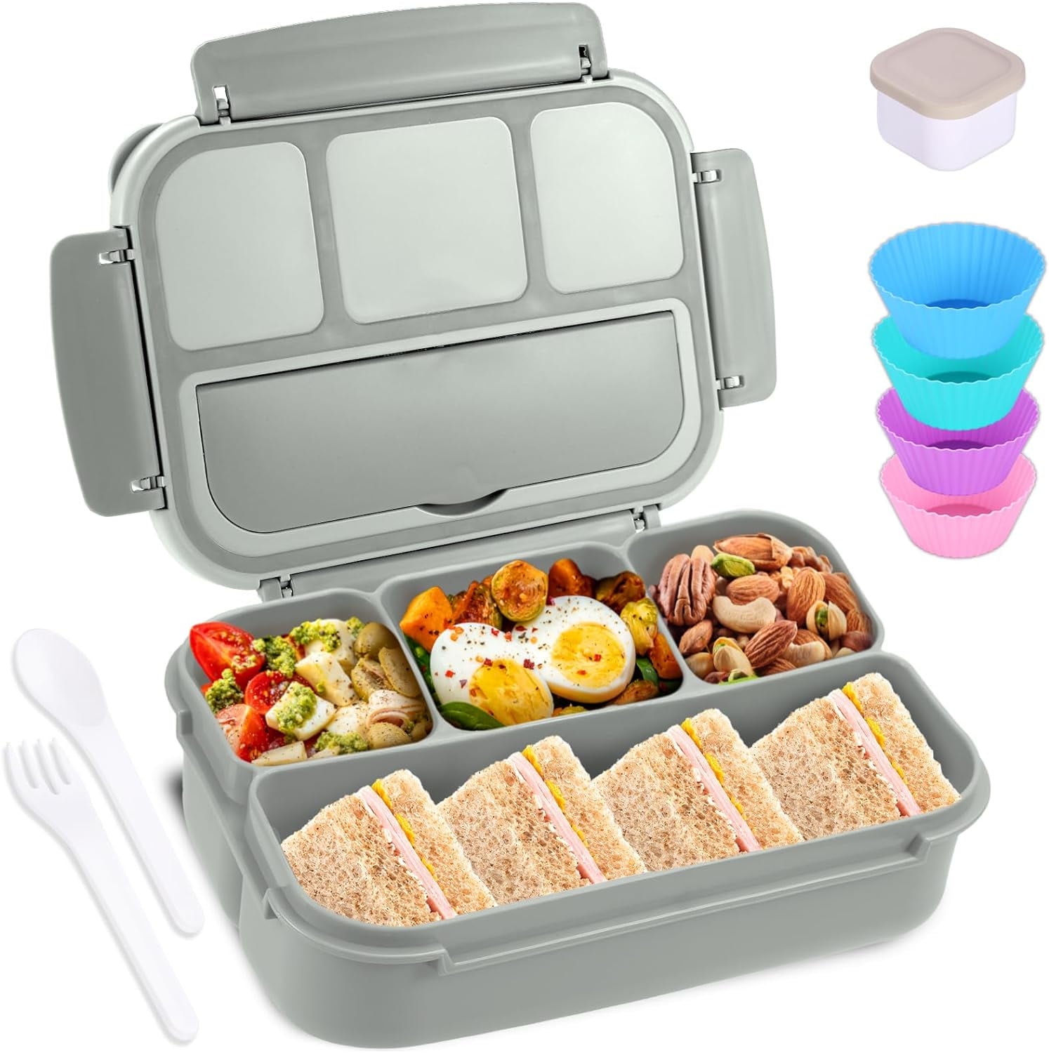 Adult Lunch Box, Containers for Adults Men Women Compartments ...