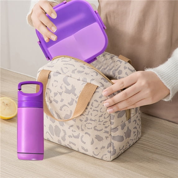 Adult Lunch Box with Mug - Portion Control Meal Prep Containers (Spill ...