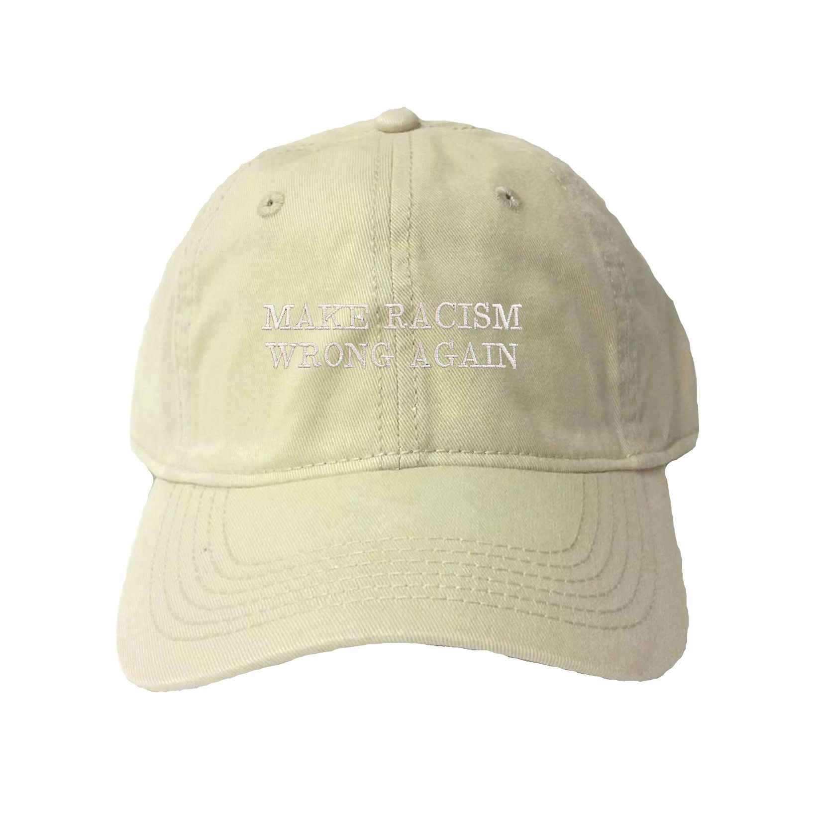 Adult Make Racism Wrong Again Embroidered Deluxe Dad Hat - Walmart ...