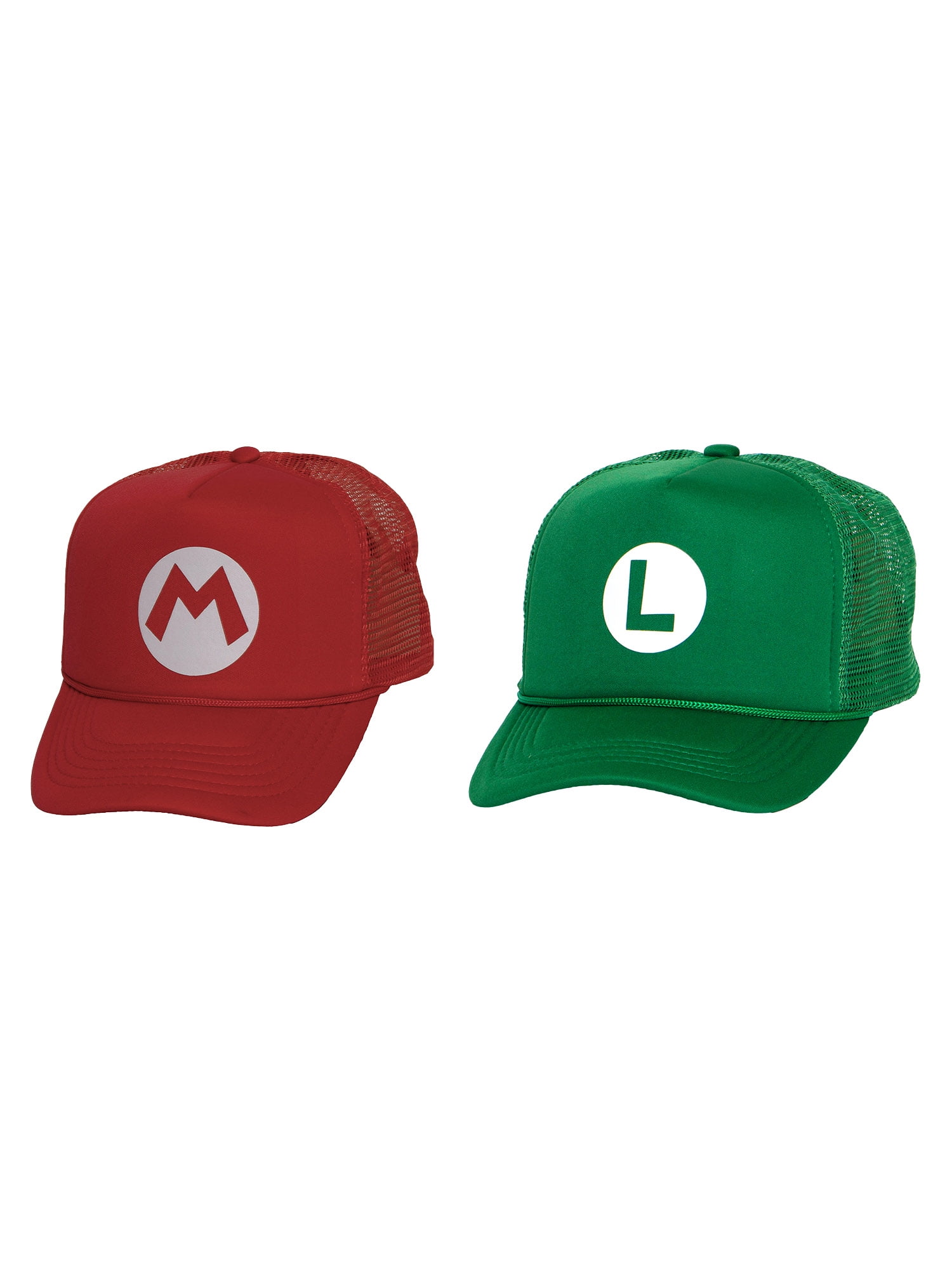 Adult Mario Hat Trucker Cosplay Costume Plummer Bros Cap, M & L ...
