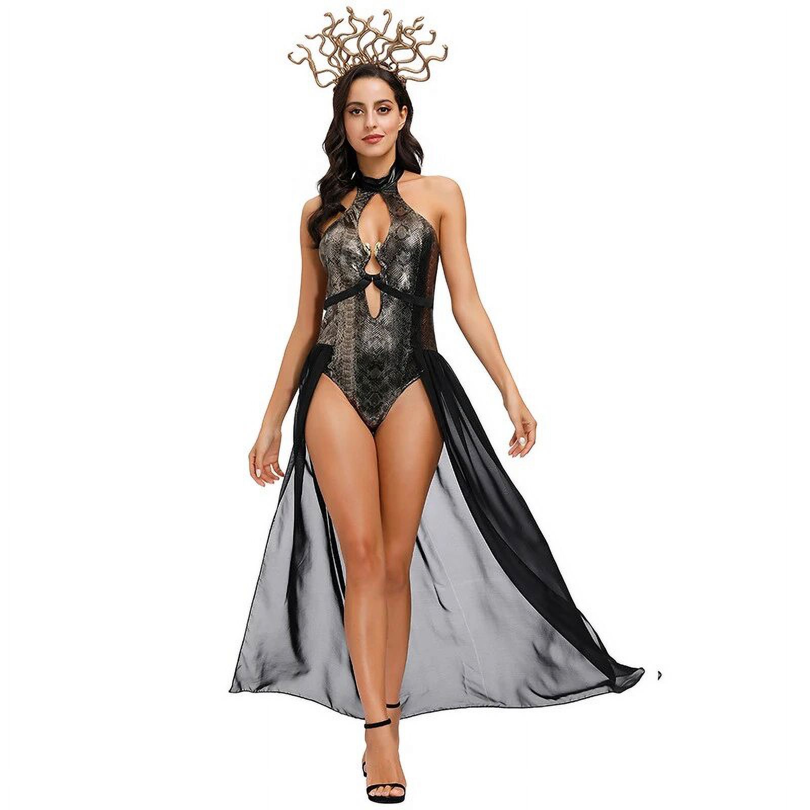 Adult Medusa Snake Costume Women Siren Witch Clothes - Walmart.com