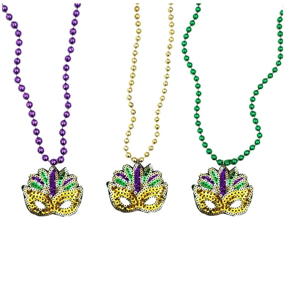 Adult Men's And Women's Carnival Makeup Purple Green Necklace Festival ...