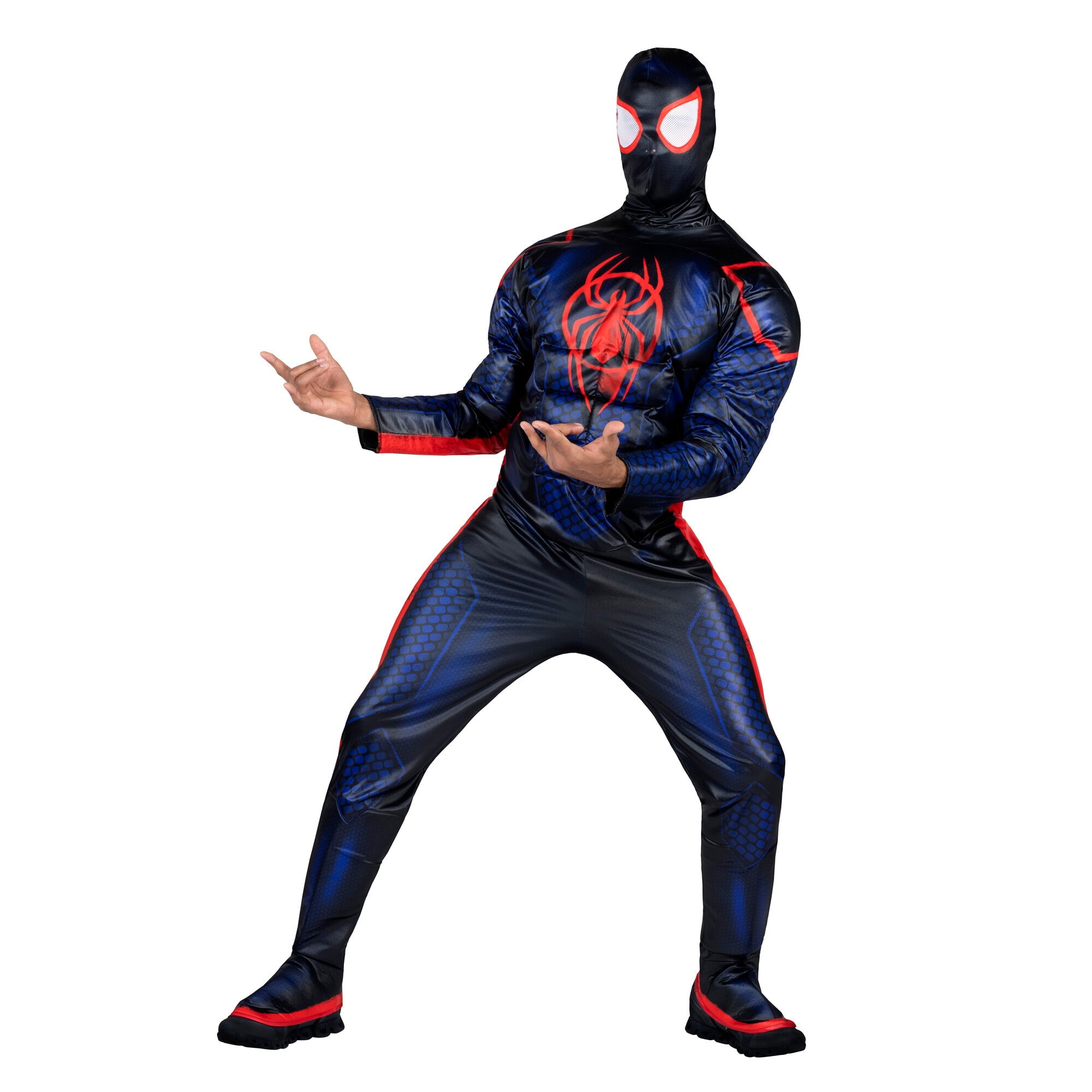 Jazware Costumes Adult Men's Miles Morales Spider-Man Deluxe Jumpsuit ...