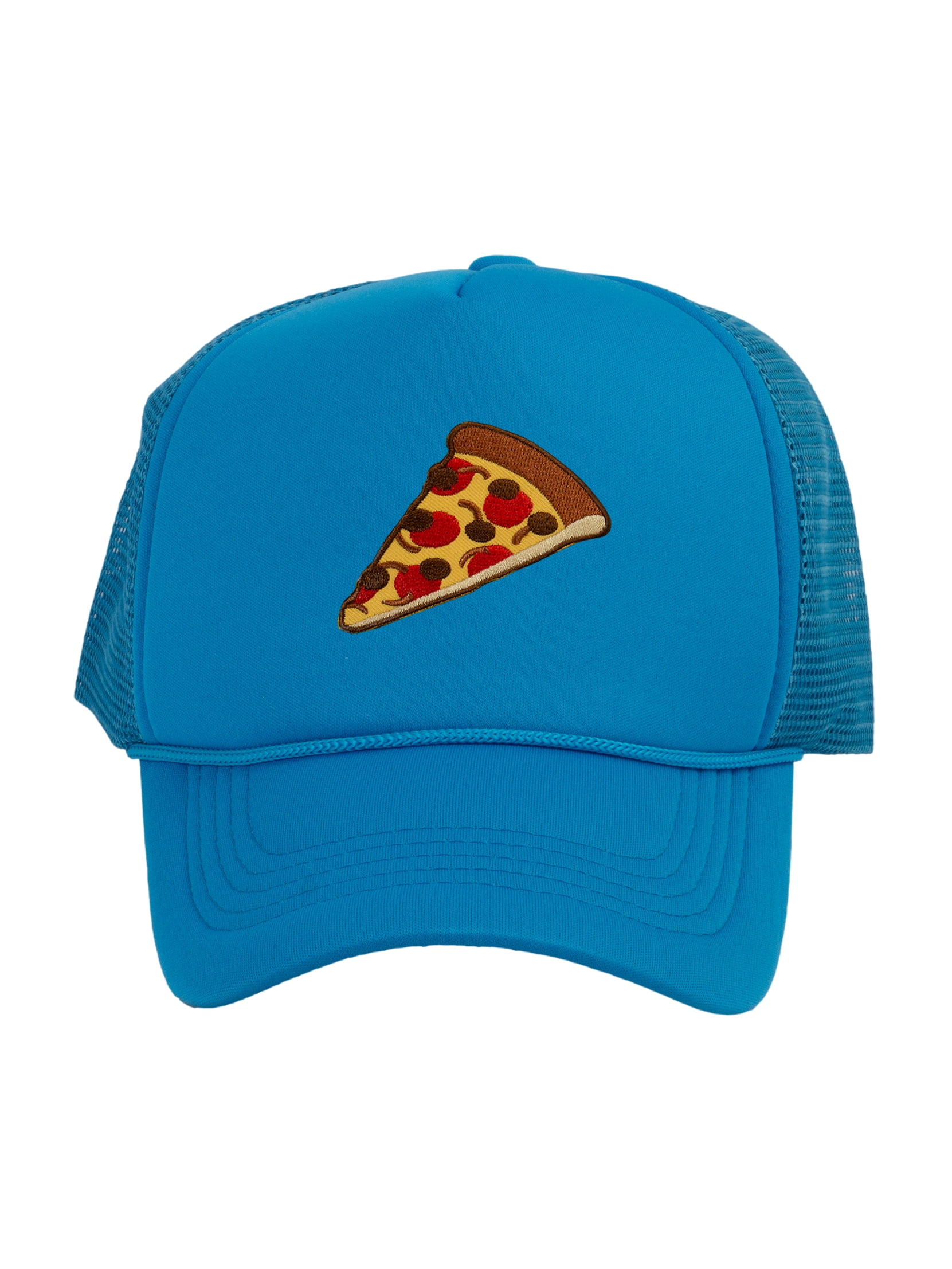 Adult Men's Pepperoni Pizza Slice Rope Foam Trucker Hat, Aqua - Walmart.com
