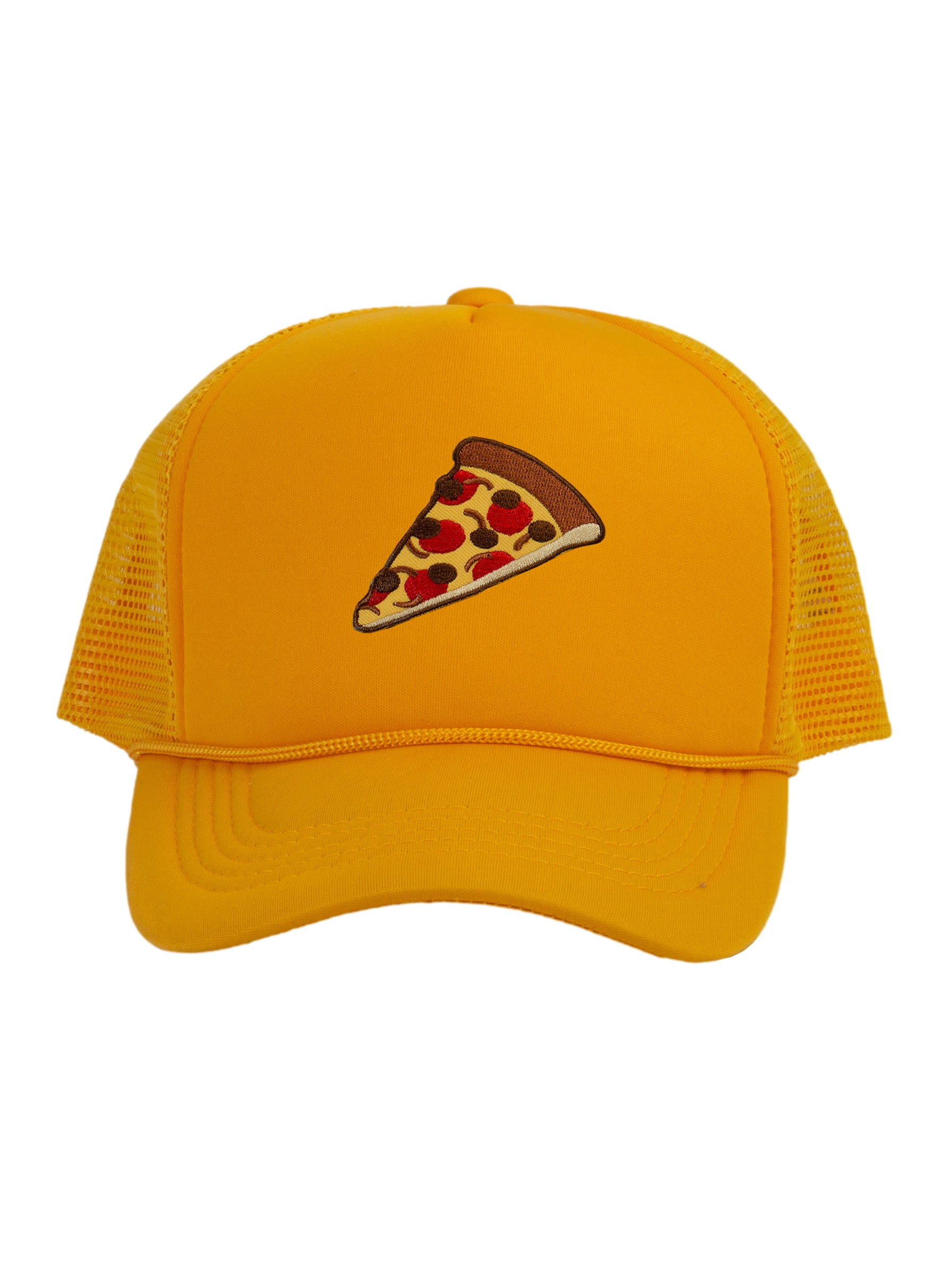 Adult Men's Pepperoni Pizza Slice Rope Foam Trucker Hat, Gold - Walmart.com