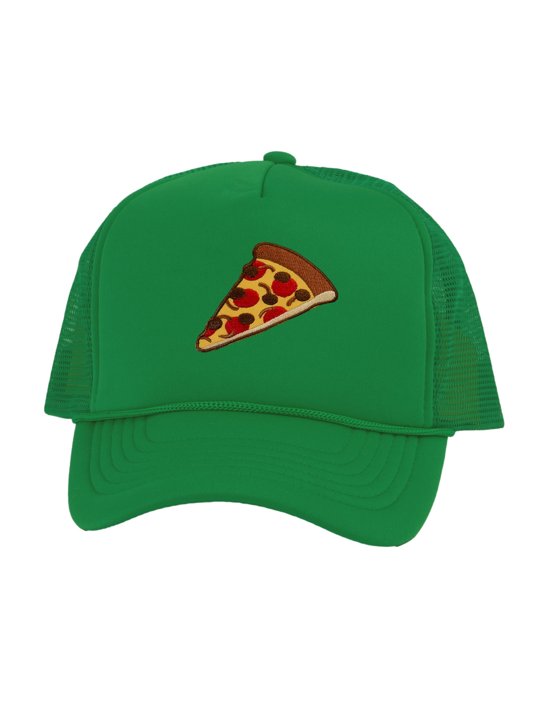 Adult Men's Pepperoni Pizza Slice Rope Foam Trucker Hat, Kelly Green ...