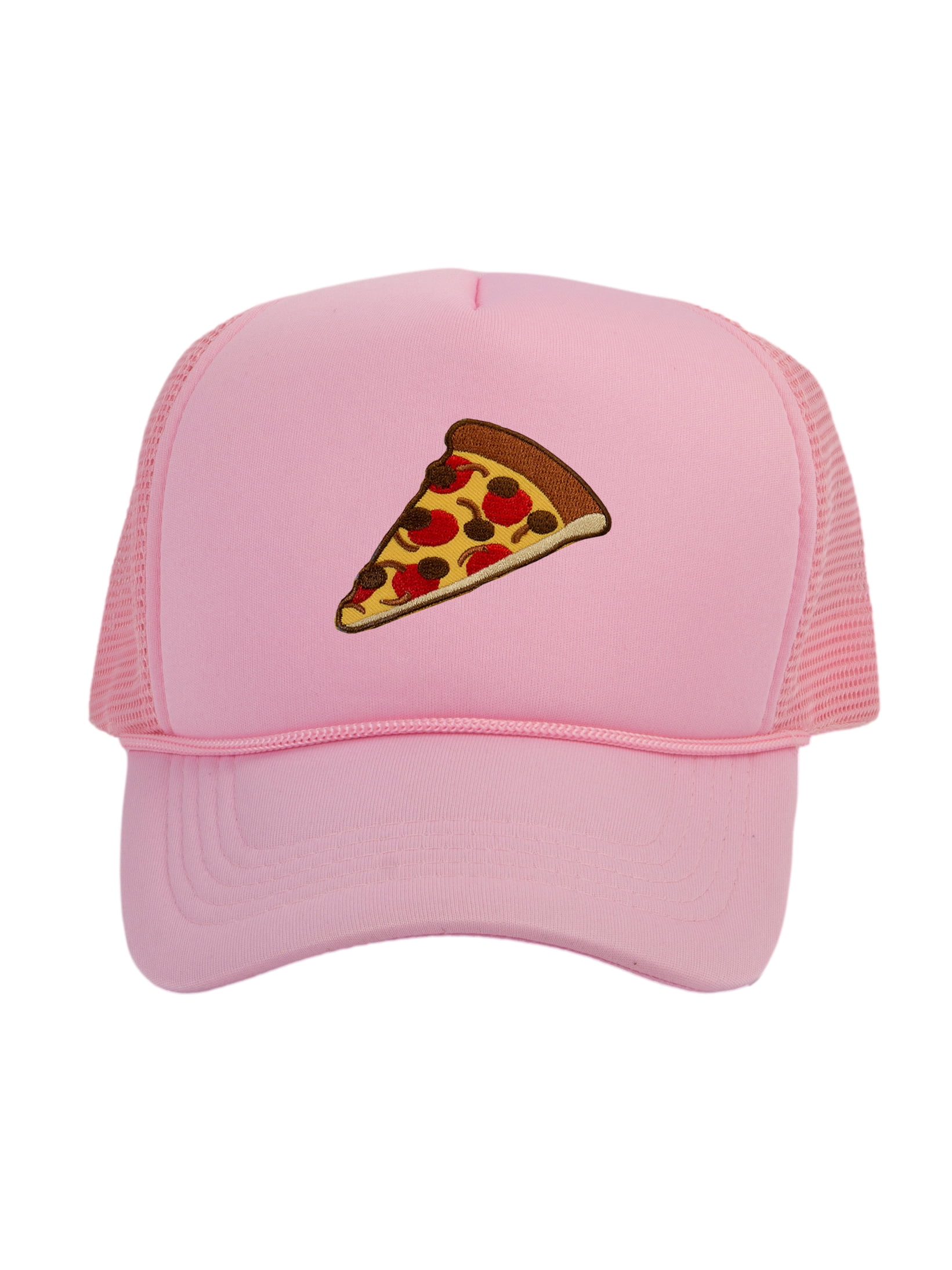 Adult Men's Pepperoni Pizza Slice Rope Foam Trucker Hat, Light Pink ...